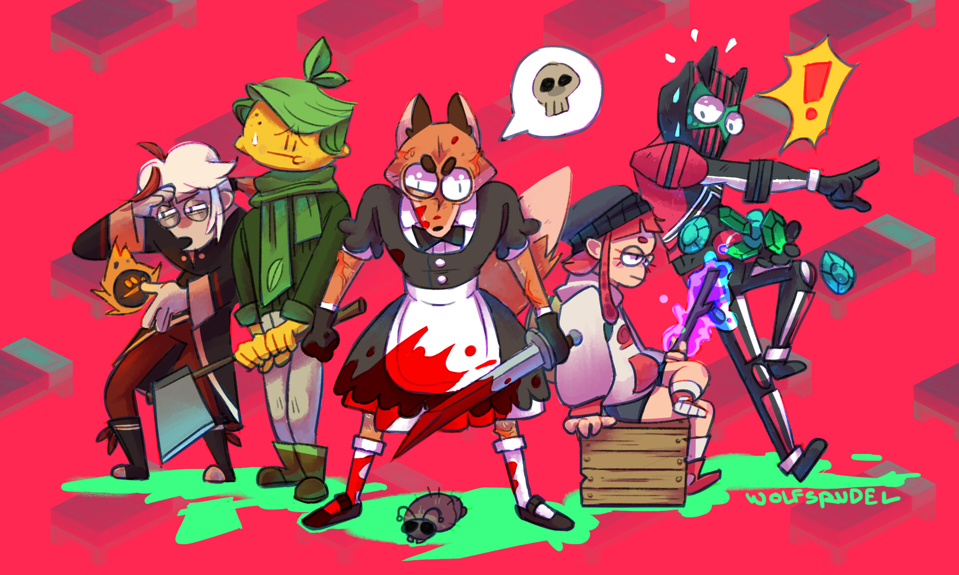 ArtStation - BEDWARS IS A CYCLE OF PAIN AND ANGER