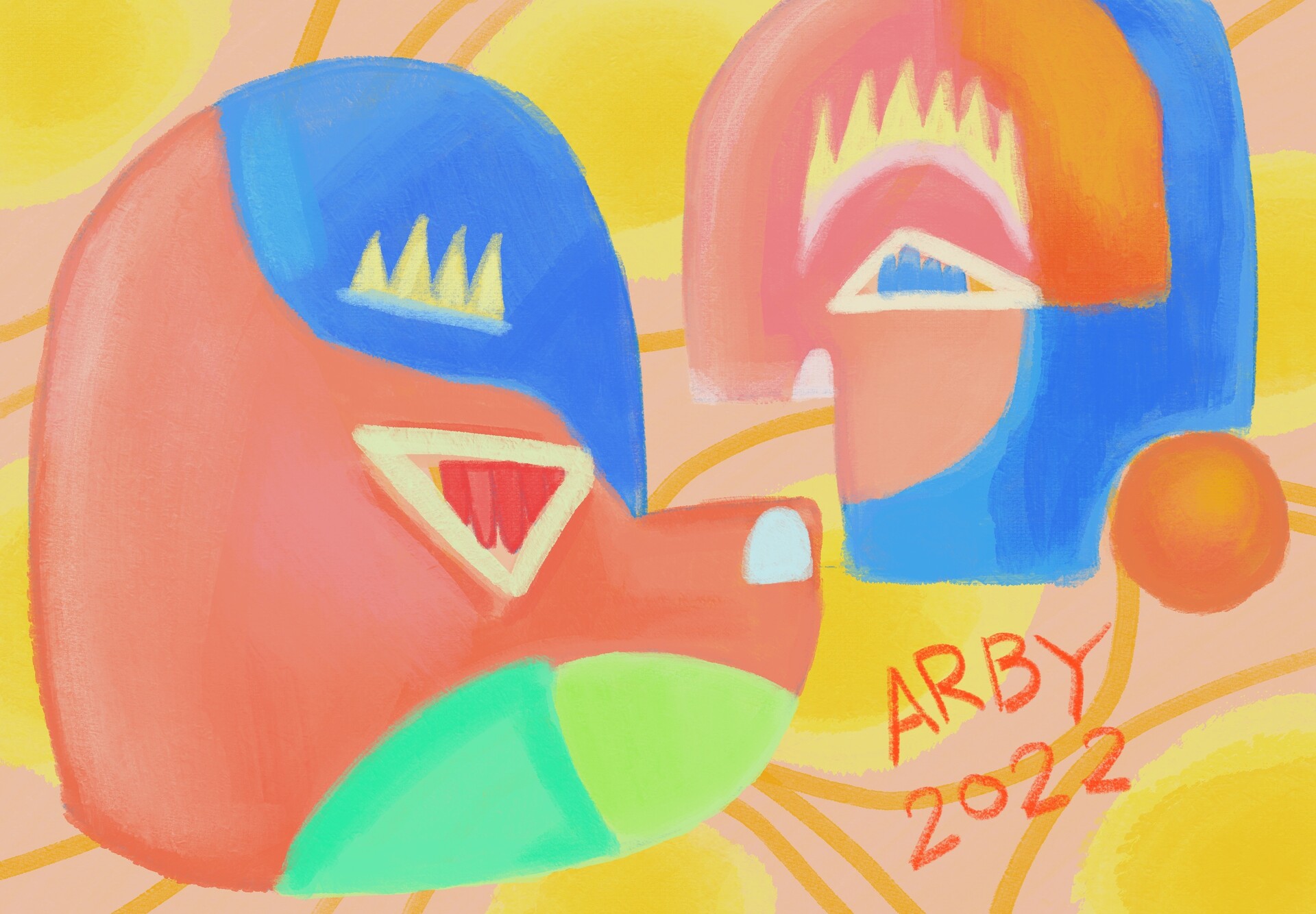 ArtStation - Procreate Acrylic Brush Practice