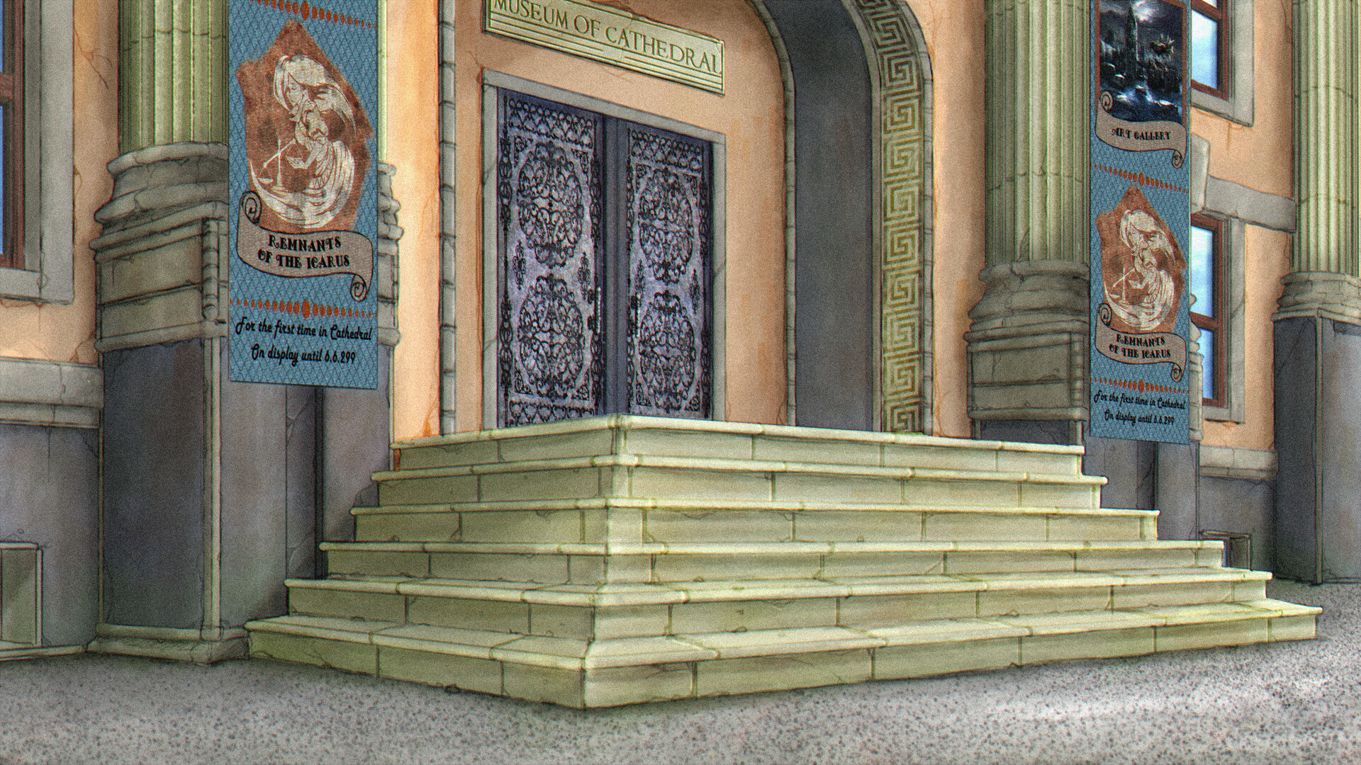 ArtStation - Museum Entrance VN Background