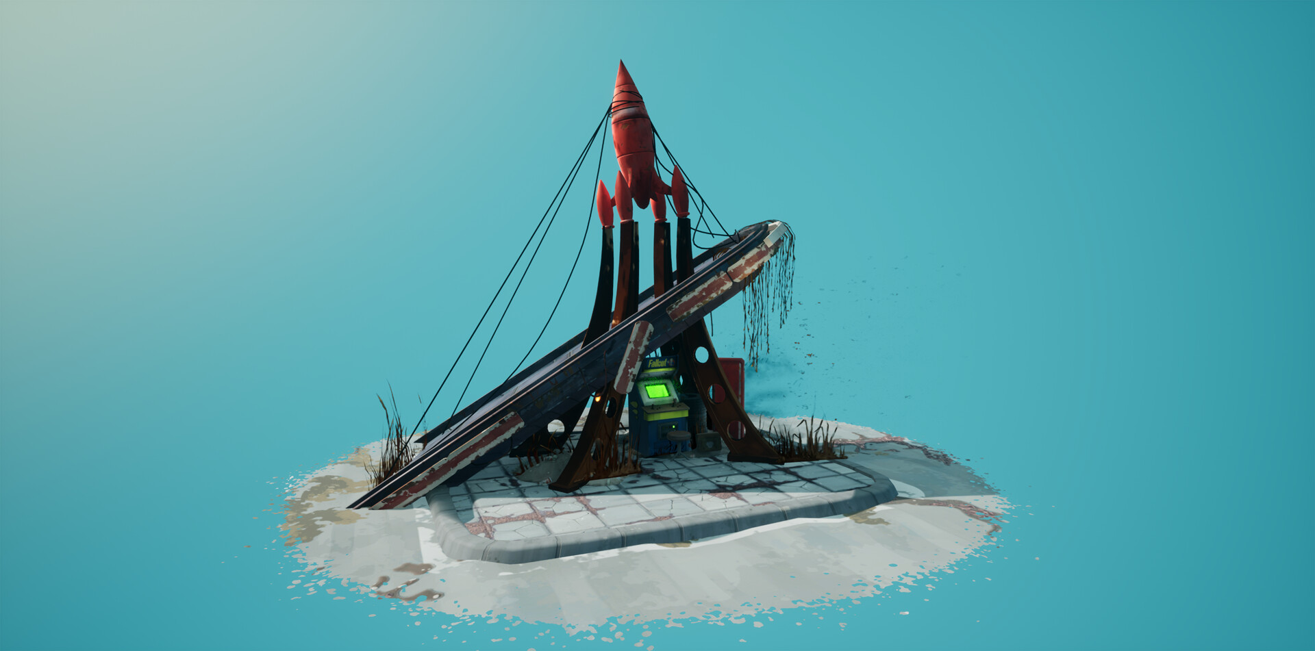ArtStation - Red Rocket Diorama