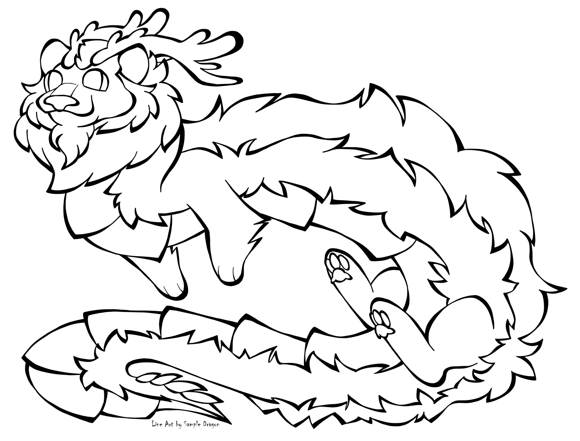 furry coloring sheet