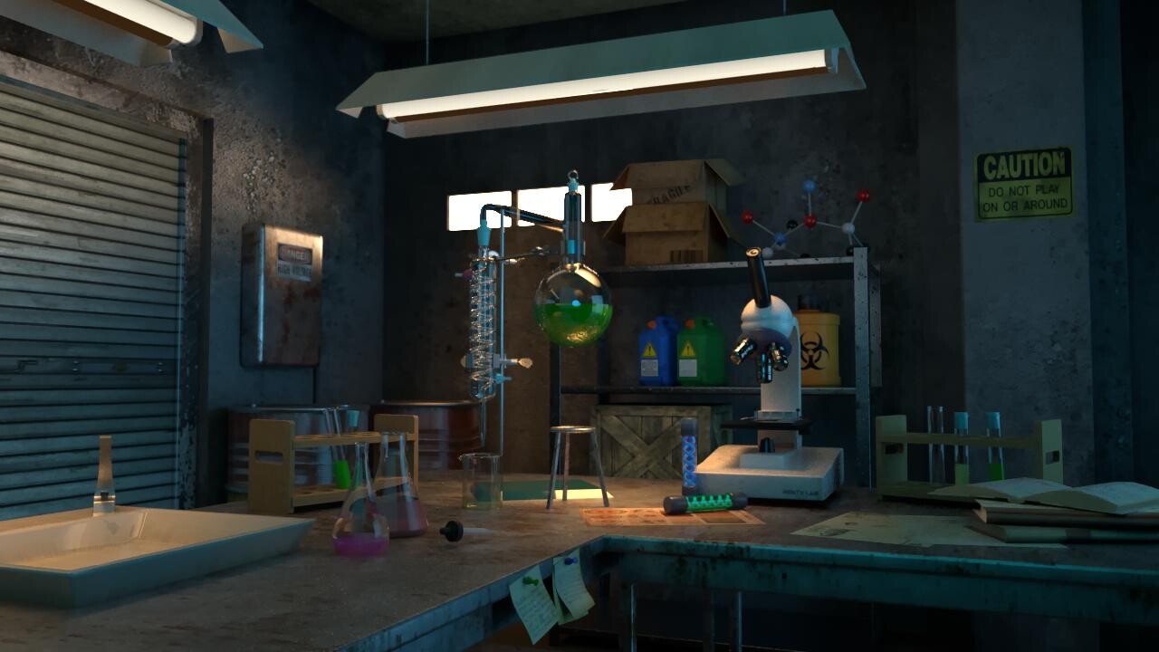ArtStation - Science Lab Texturing