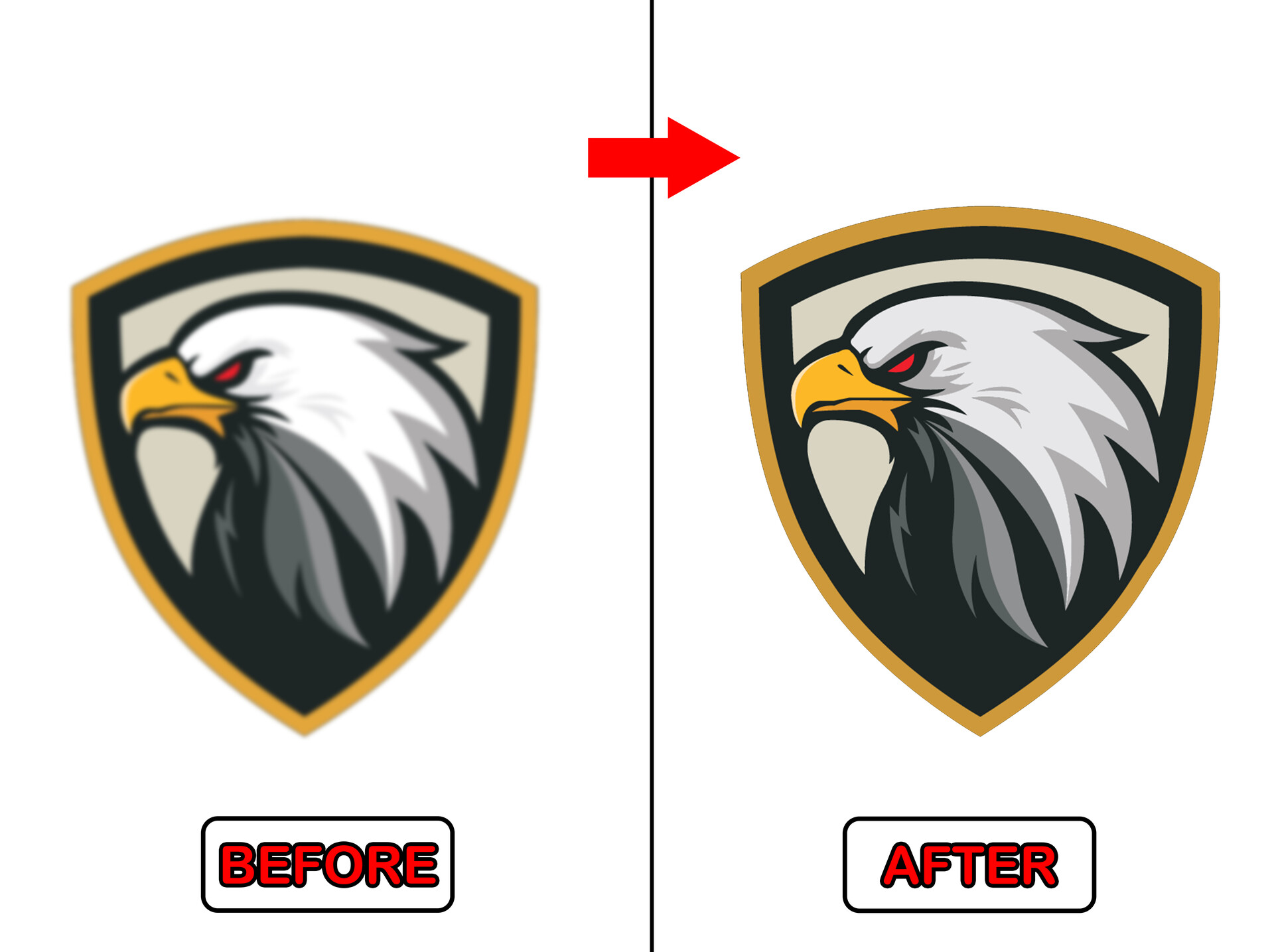 ArtStation - Vector Tracing eagle logo with illustrator