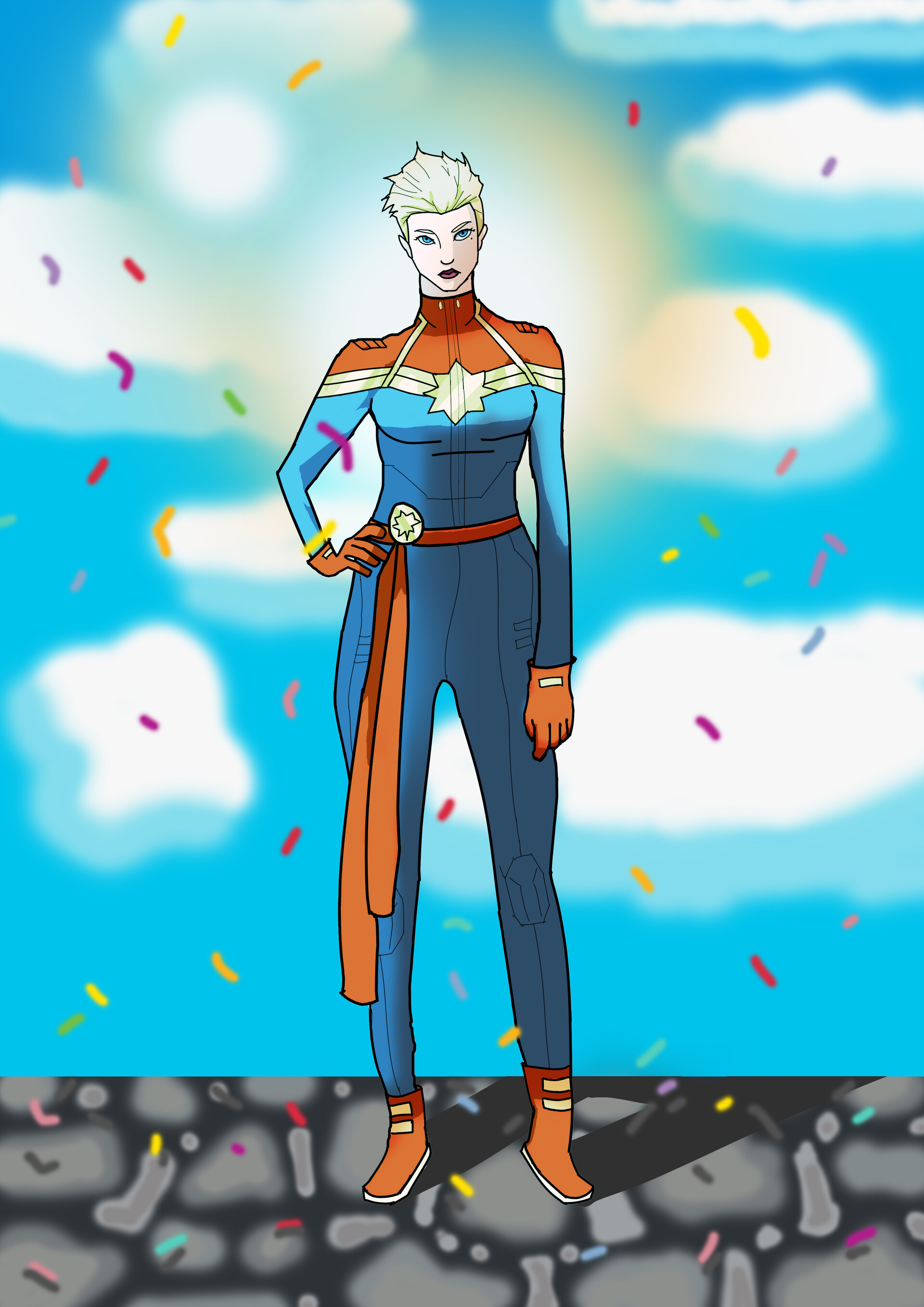 ArtStation - Captain Marvel 2D Portrait