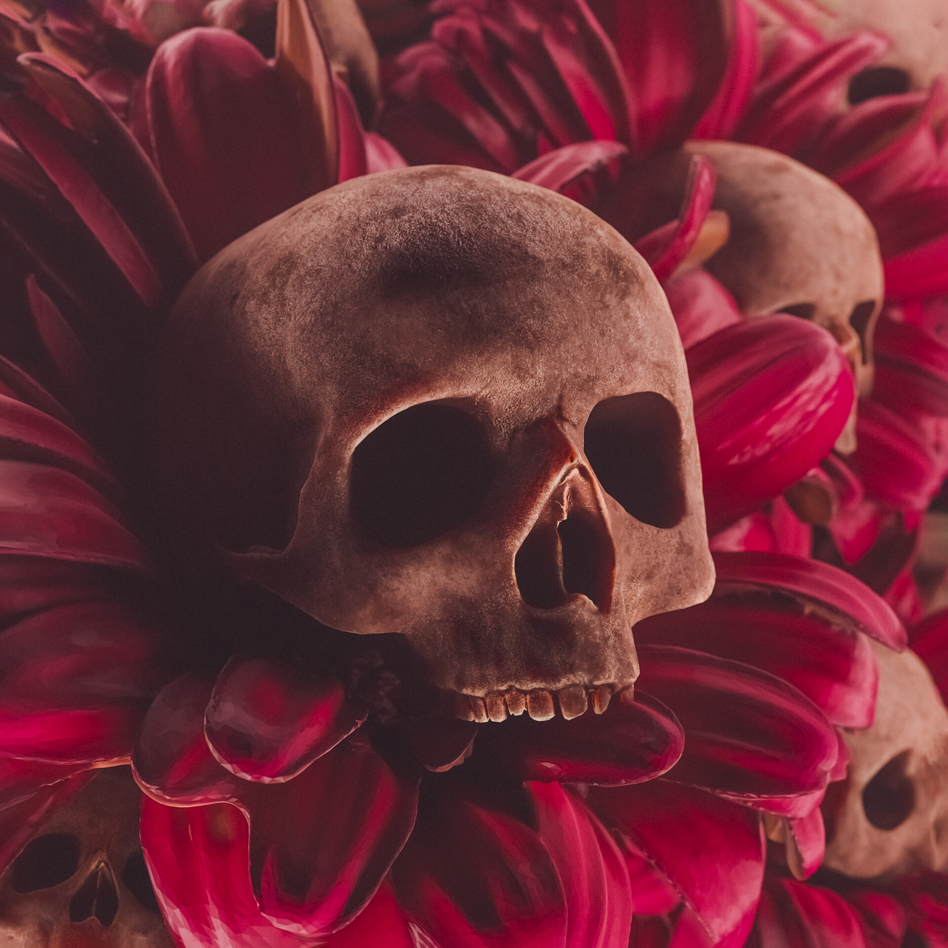 ArtStation - Flower Skull