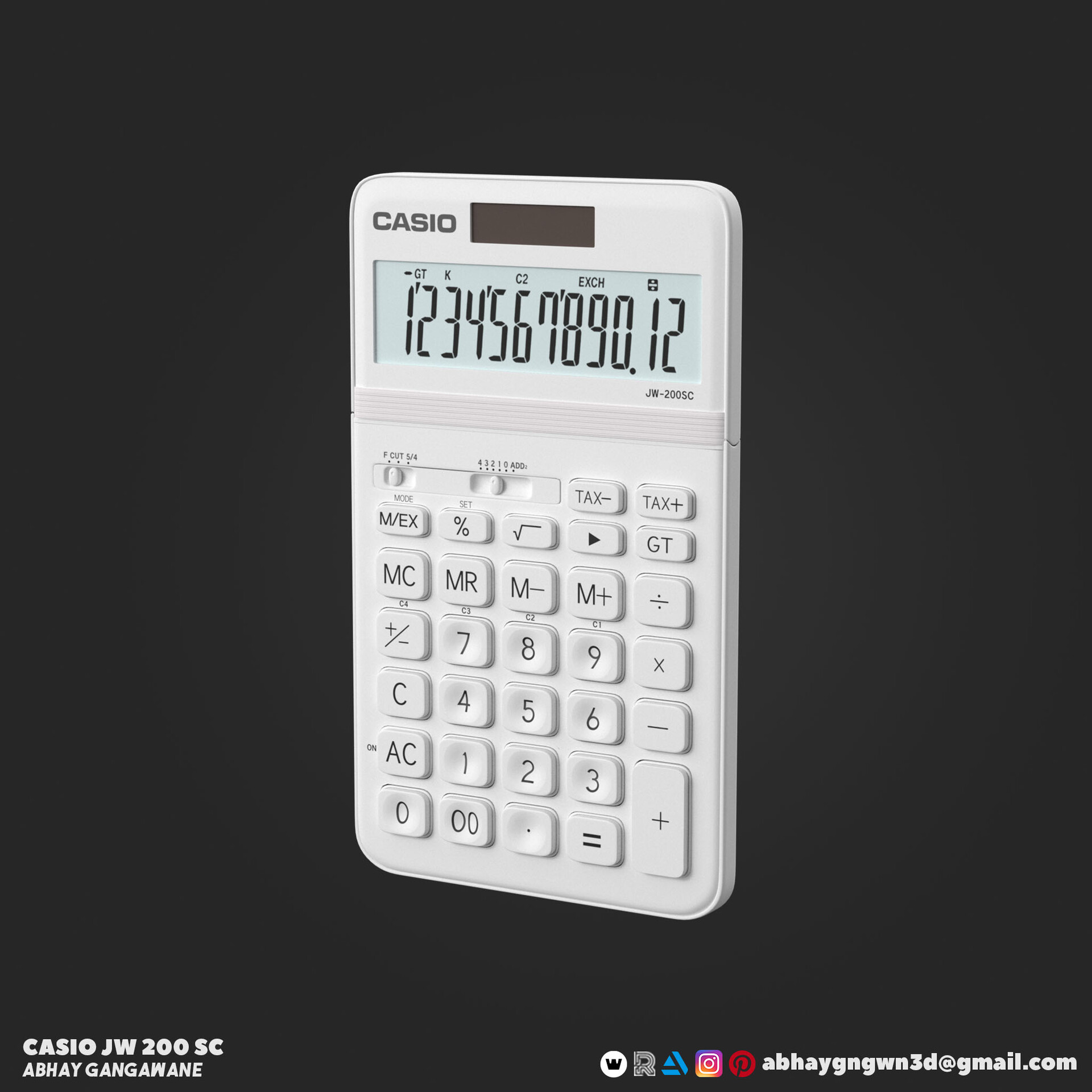 ArtStation - CASIO CALCULATOR JW 200SC