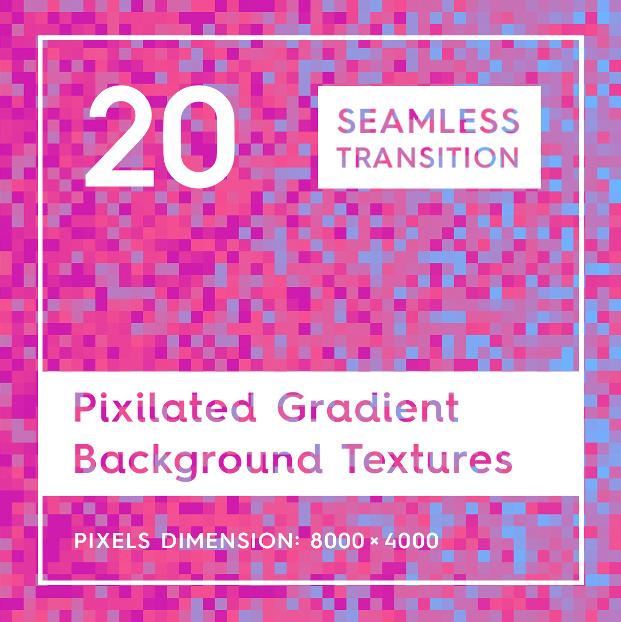 Alexander Nedviga - 20 Seamless Pixilated Gradient Background Textures