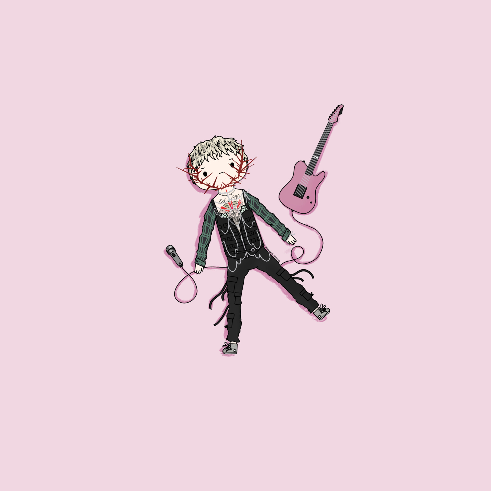 Cartoon Machine Gun Kelly Machine Gun Kelly's Hotel Diablo Graphic