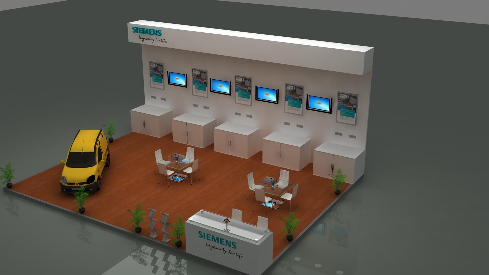 ArtStation - Siemens Stall Design @ Automotive Testing Expo