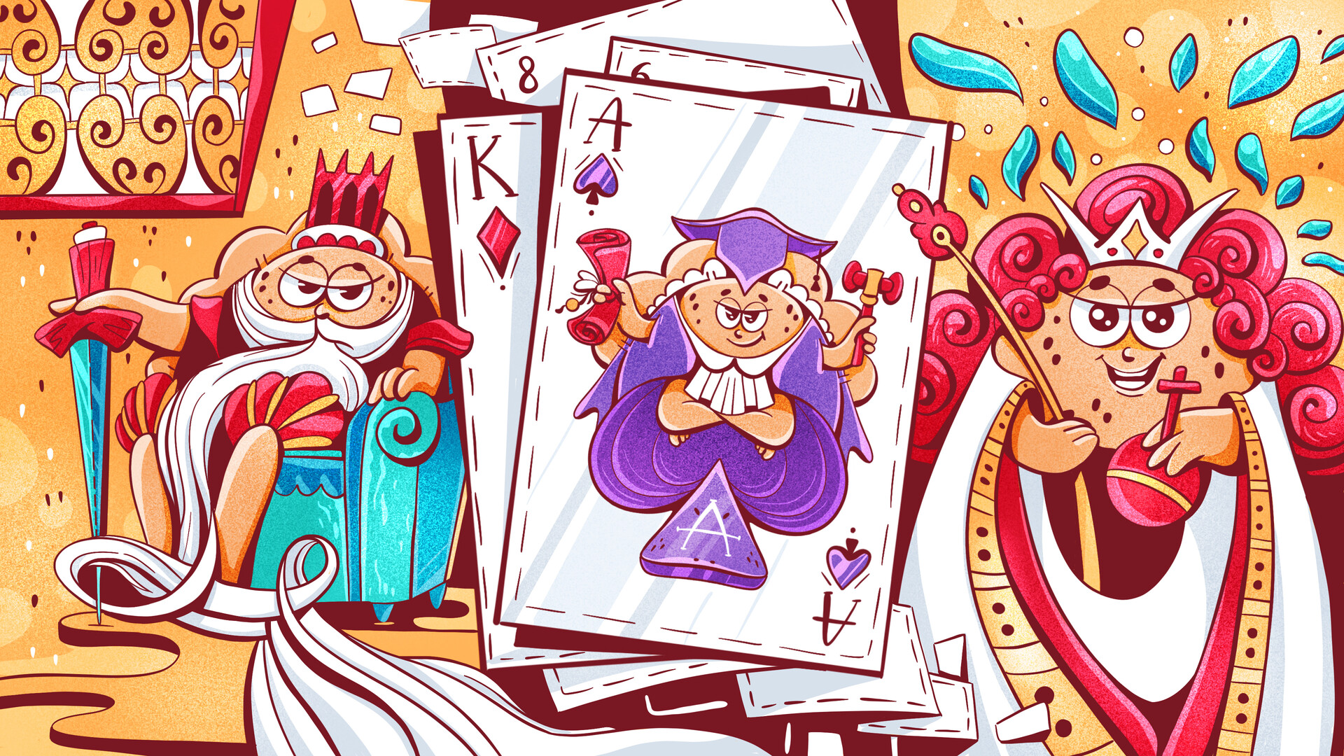 ArtStation - Playing cards | Ace, King and Queen