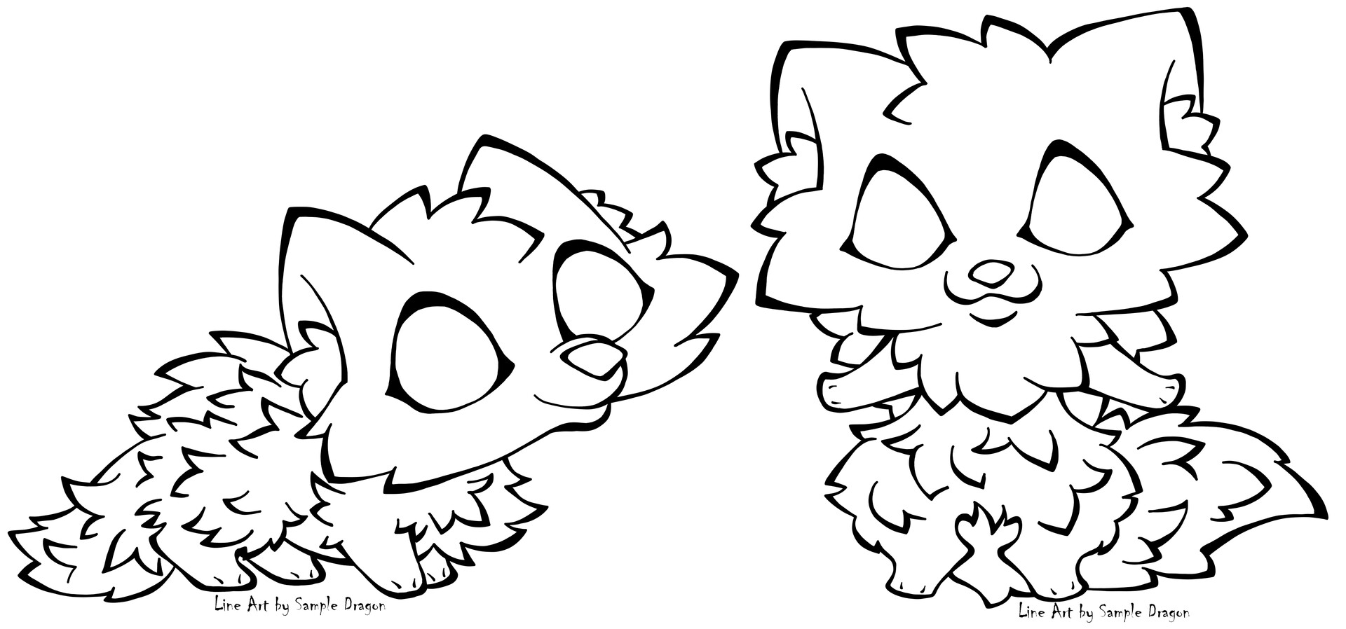 chibi wolf coloring pages