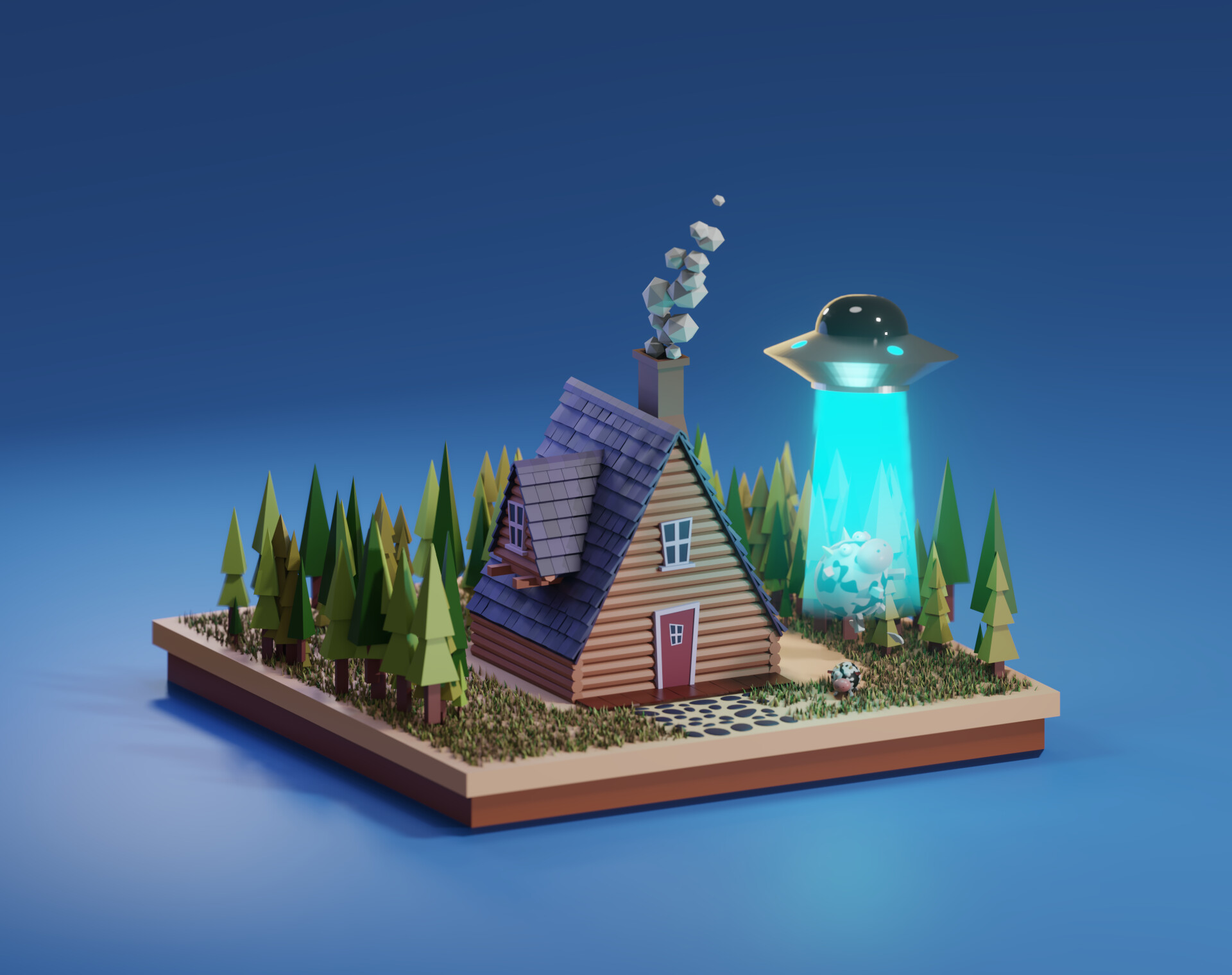 ArtStation - Strange things in the forest house =)