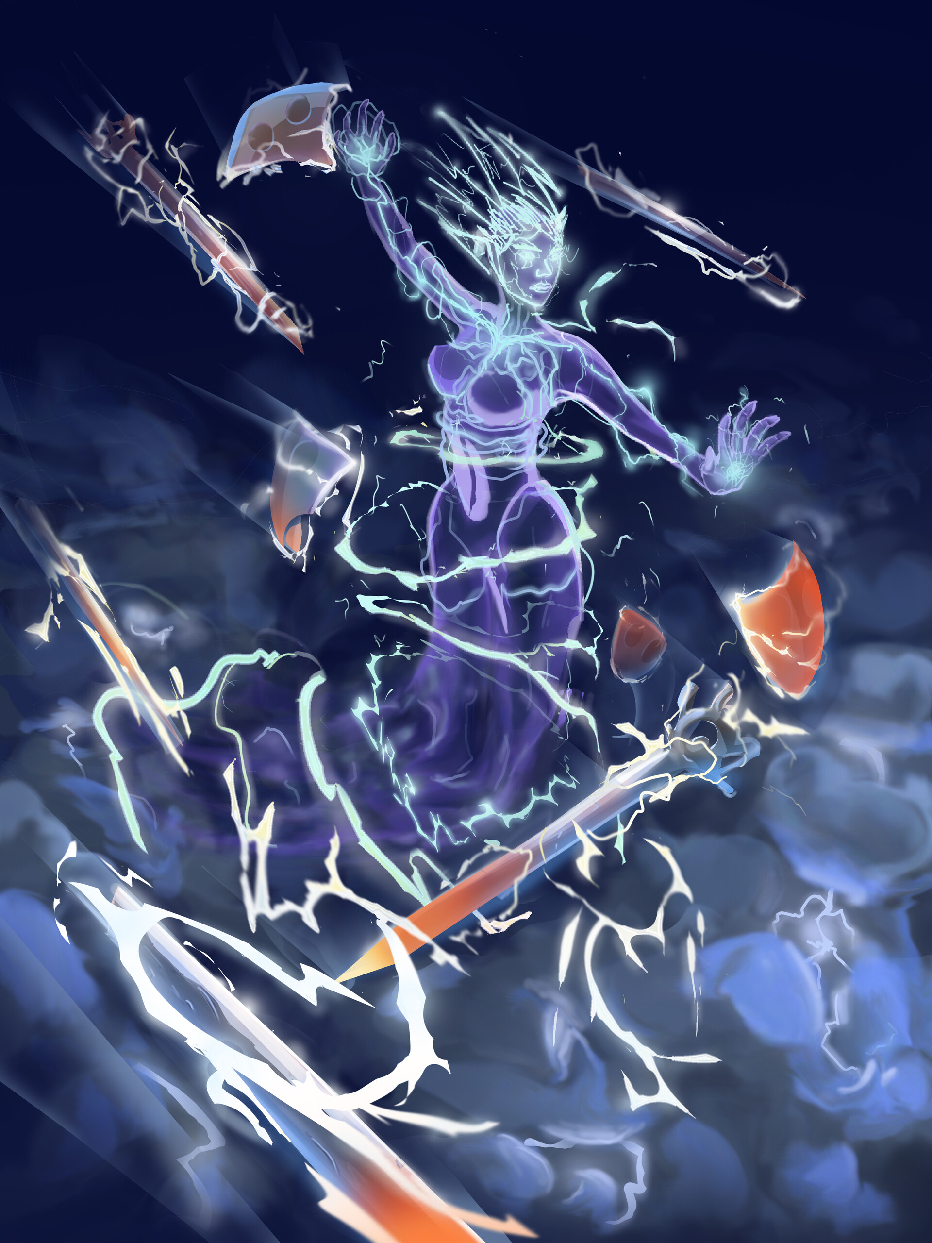 lightning elemental art