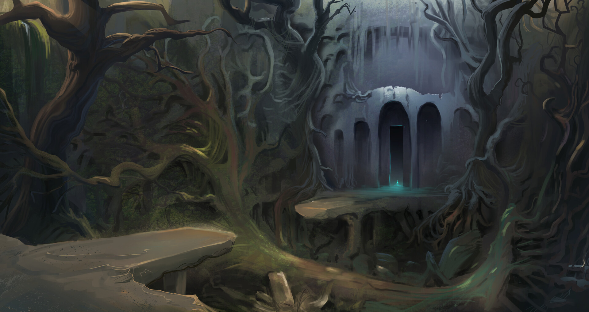 ArtStation - Broken bridge environment