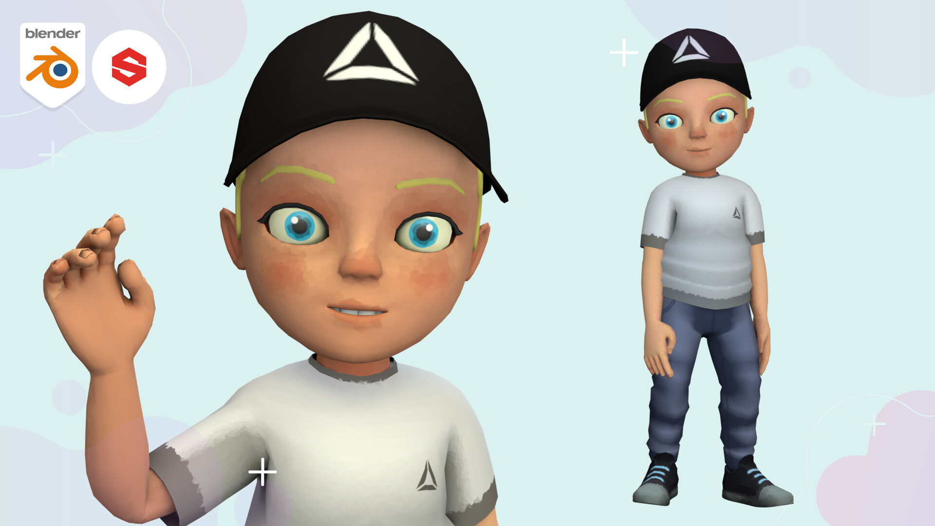 ArtStation - Cartoon boy bully Low-poly 3D model