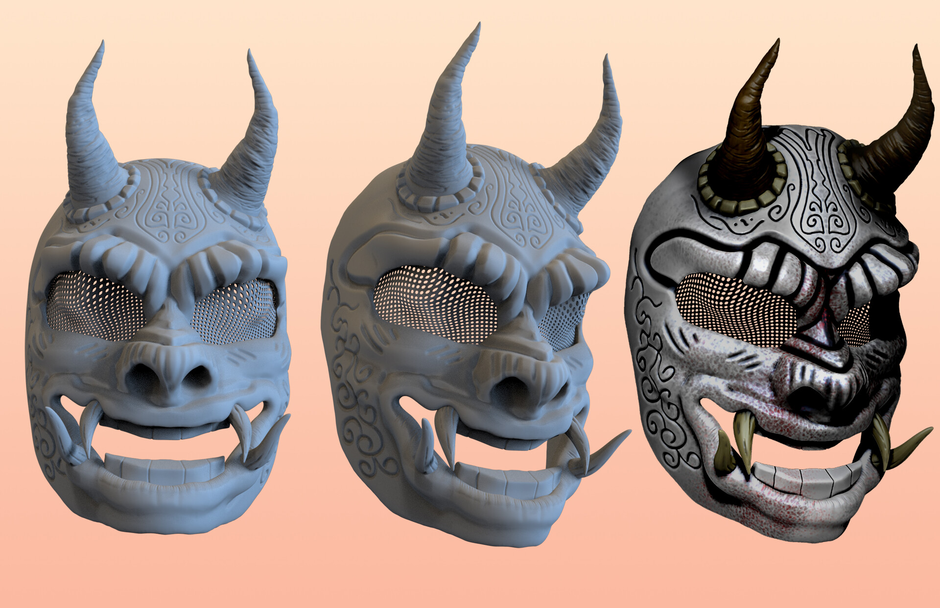 ArtStation - Oni Mask