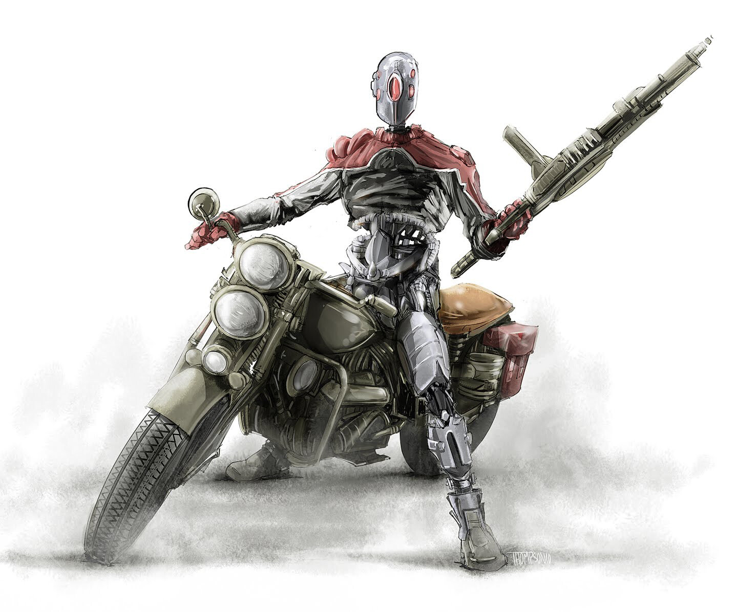 ArtStation - Metalman on a bike