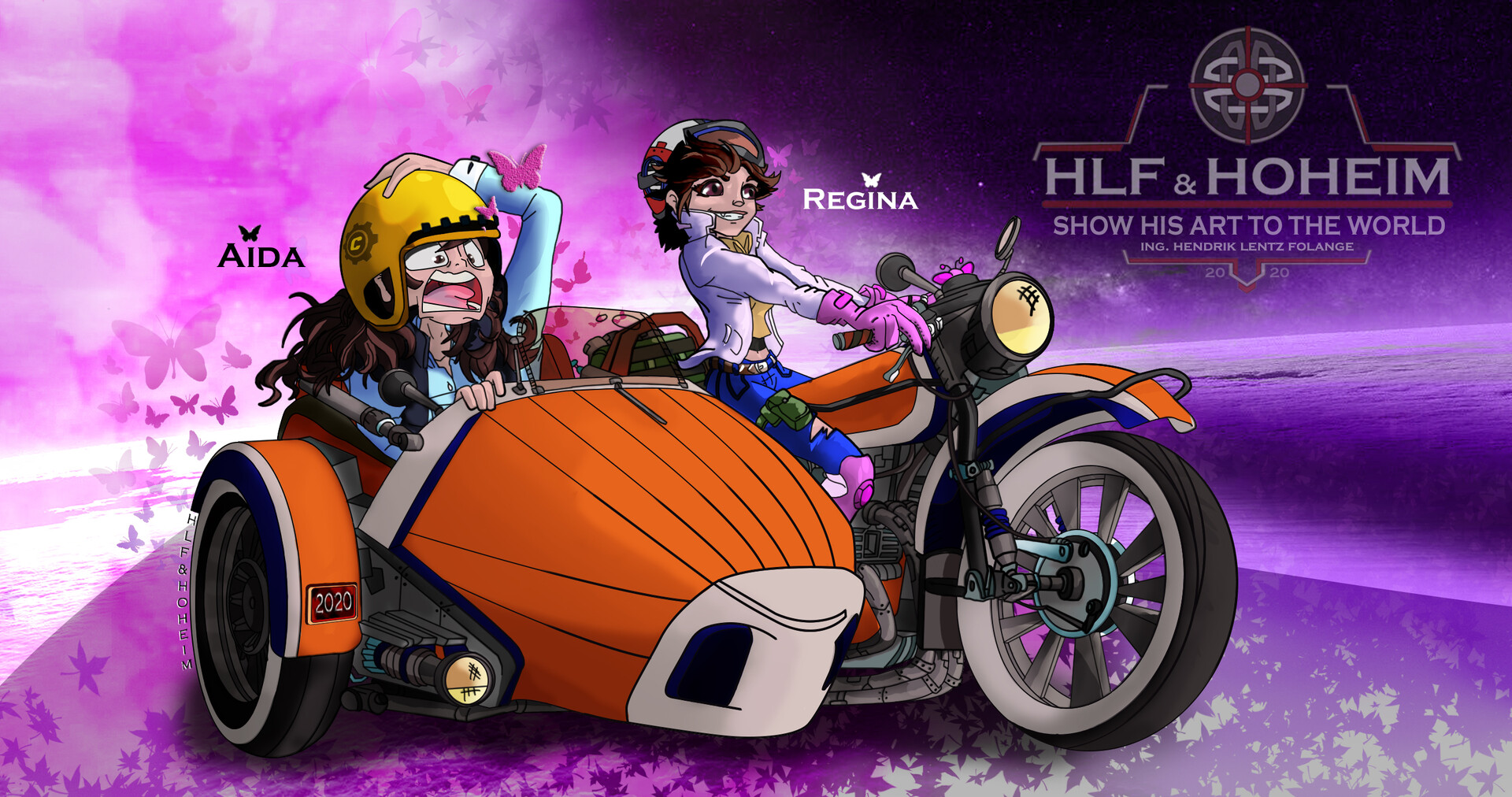 ArtStation - 2D Digital Artwork - Character 2020 - Aida Rose Cloud Sidecar