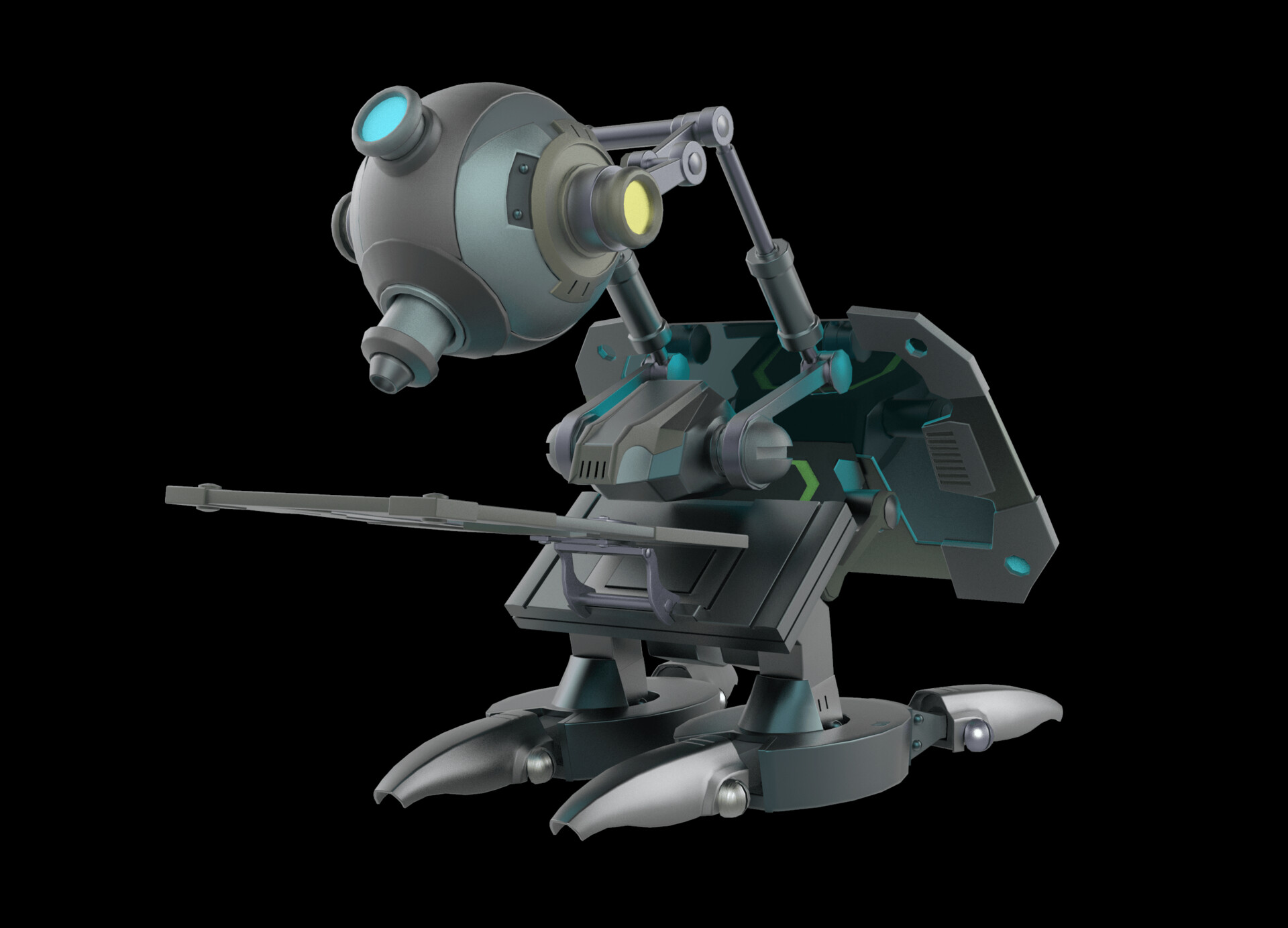 ArtStation - Robotic Scope maya model with key shot render