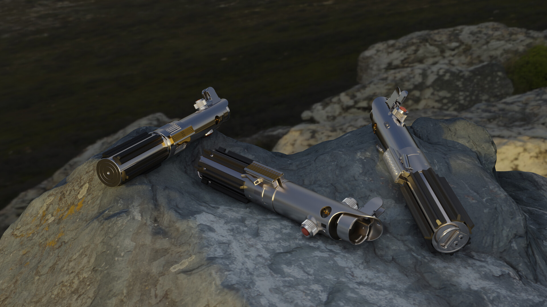 ArtStation - Anakin Skywalker ROTS Luke Skywalker ESB ANH Lightsabers