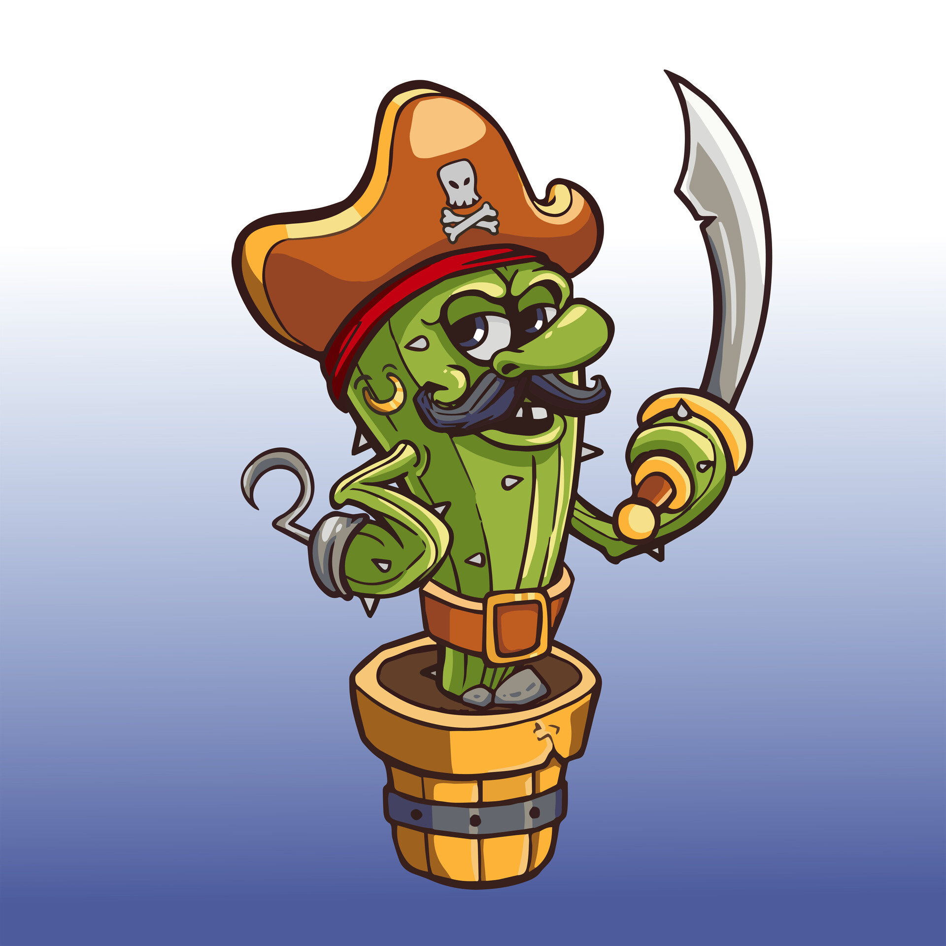 Dreamssi - Pirate cactus (vector illustration)