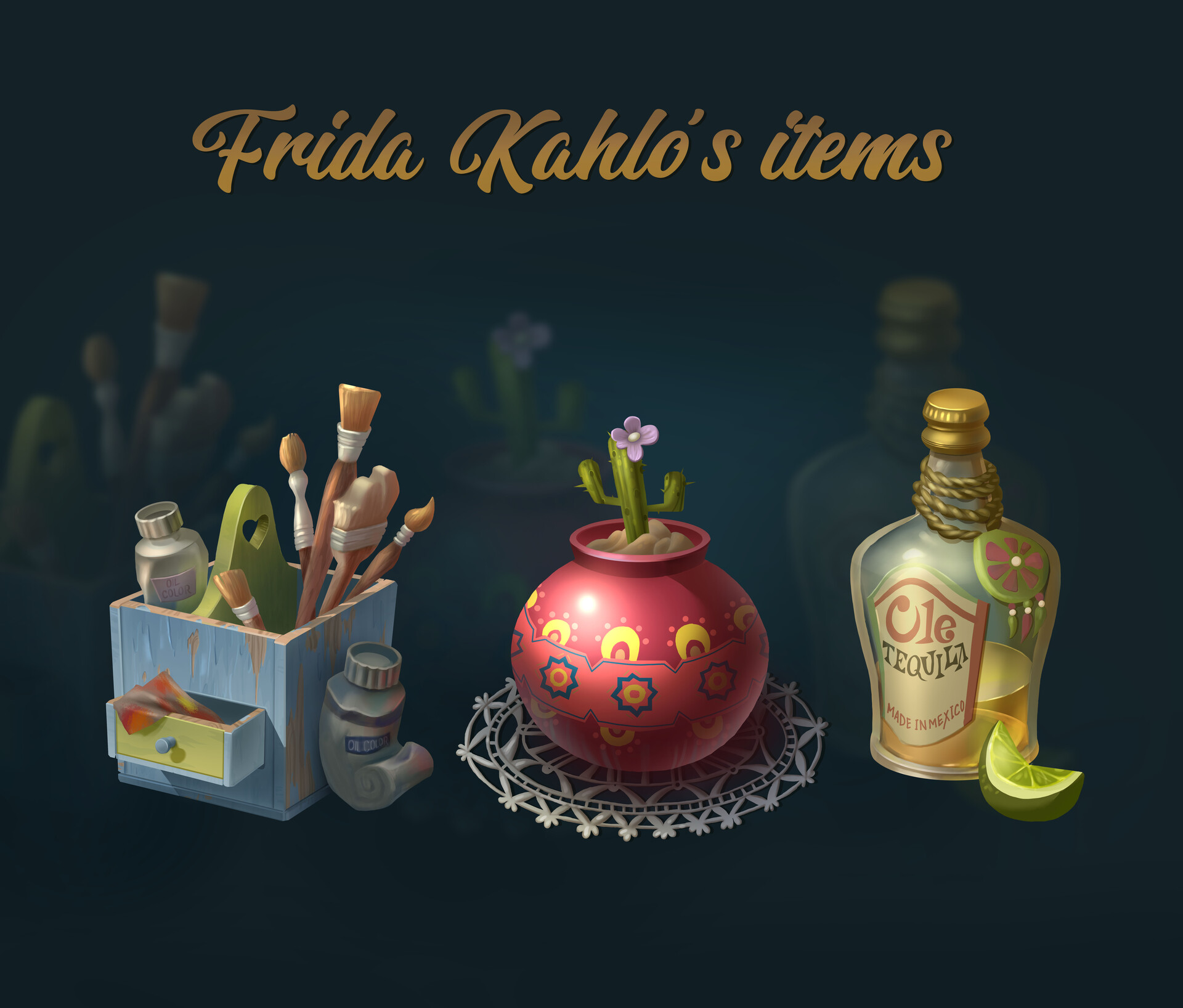 ArtStation - Items of Frida Kahlo
