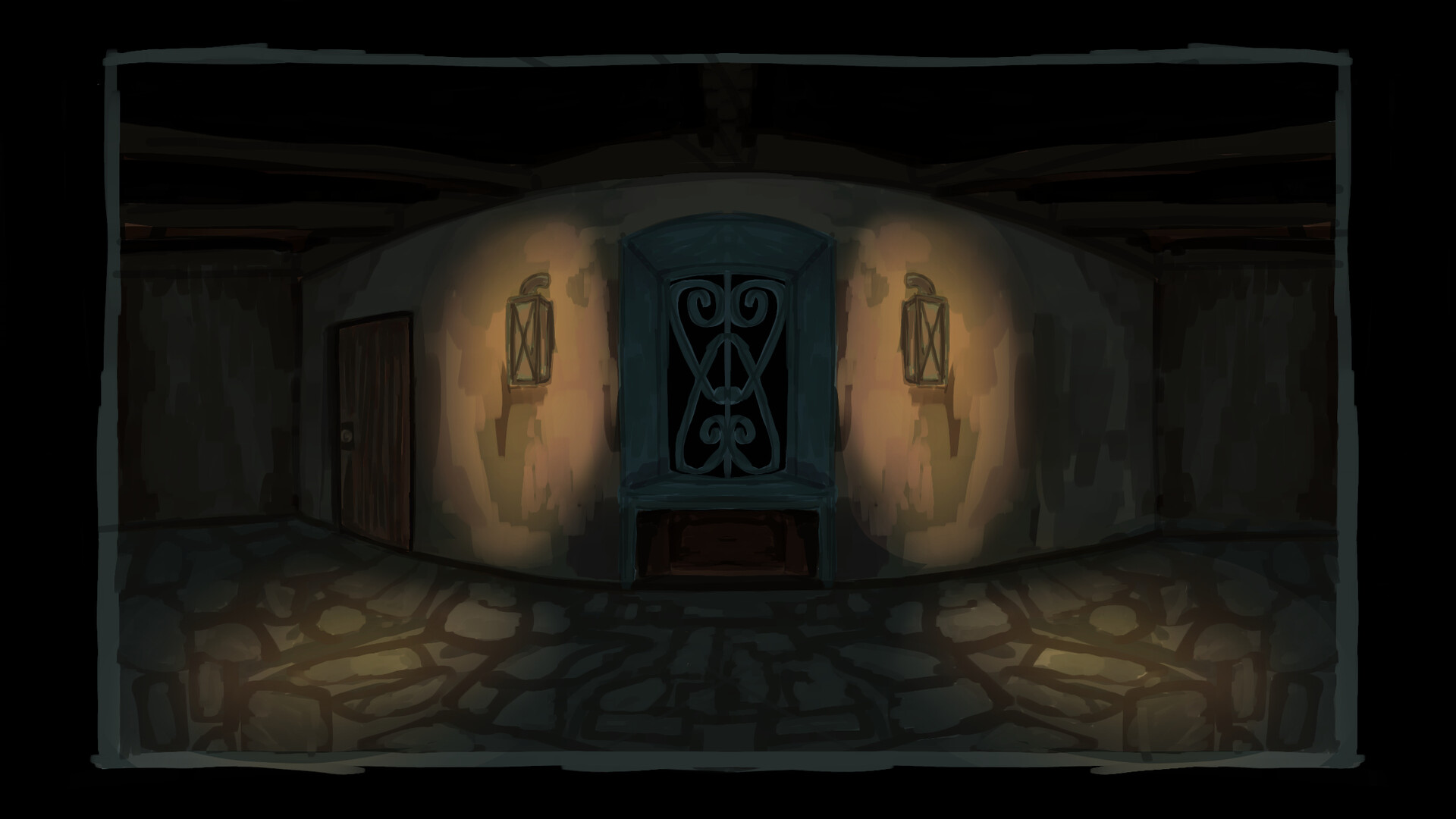 ArtStation - hallway animation sketch