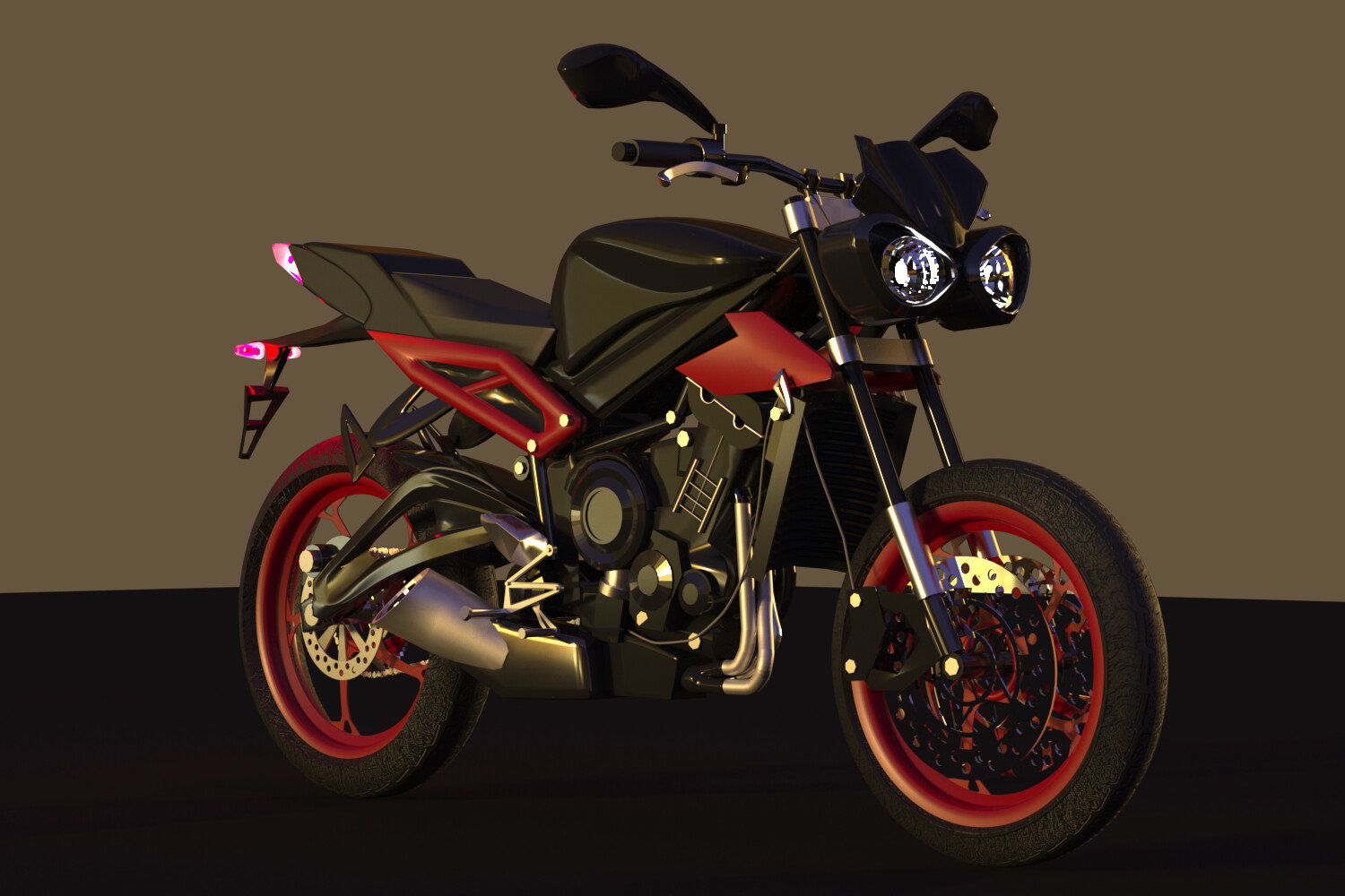 ArtStation - Редизайн мотоцикла TRIUMPH STREET TRIPLE 675