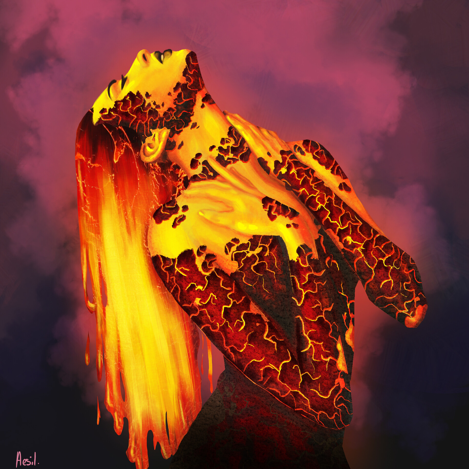 ArtStation - Lava Girl