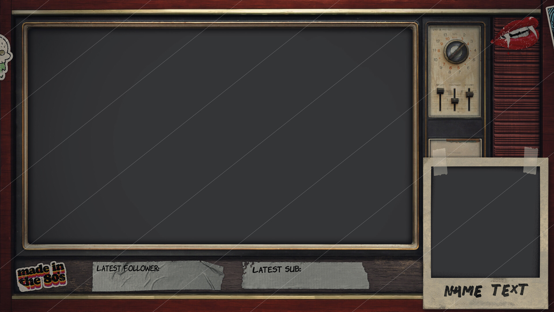 ArtStation - Retro Vampire Vtuber stream overlay