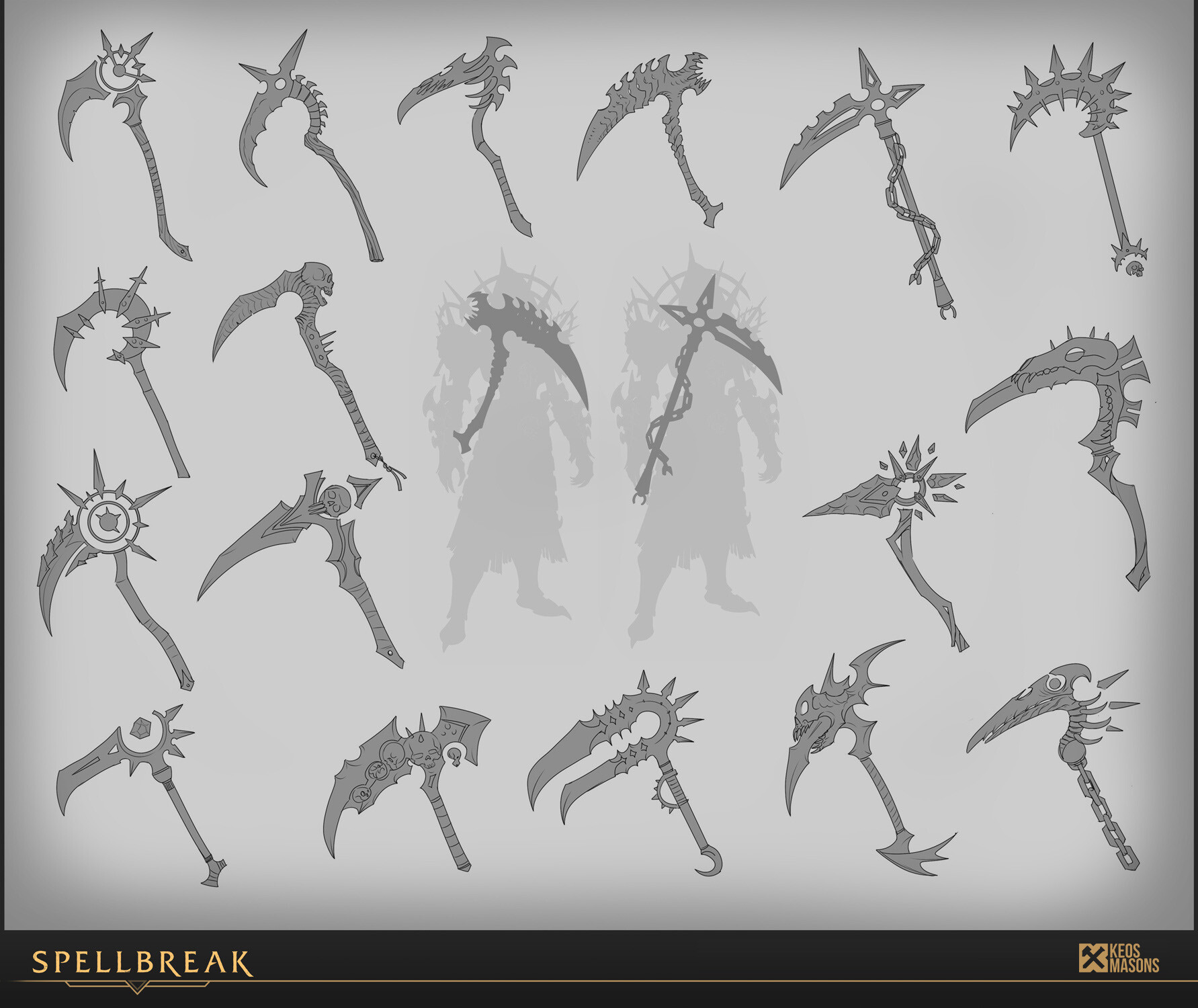 KEOS MASONS - Death Incarnate and Reaper's Scythe (Concept Art)