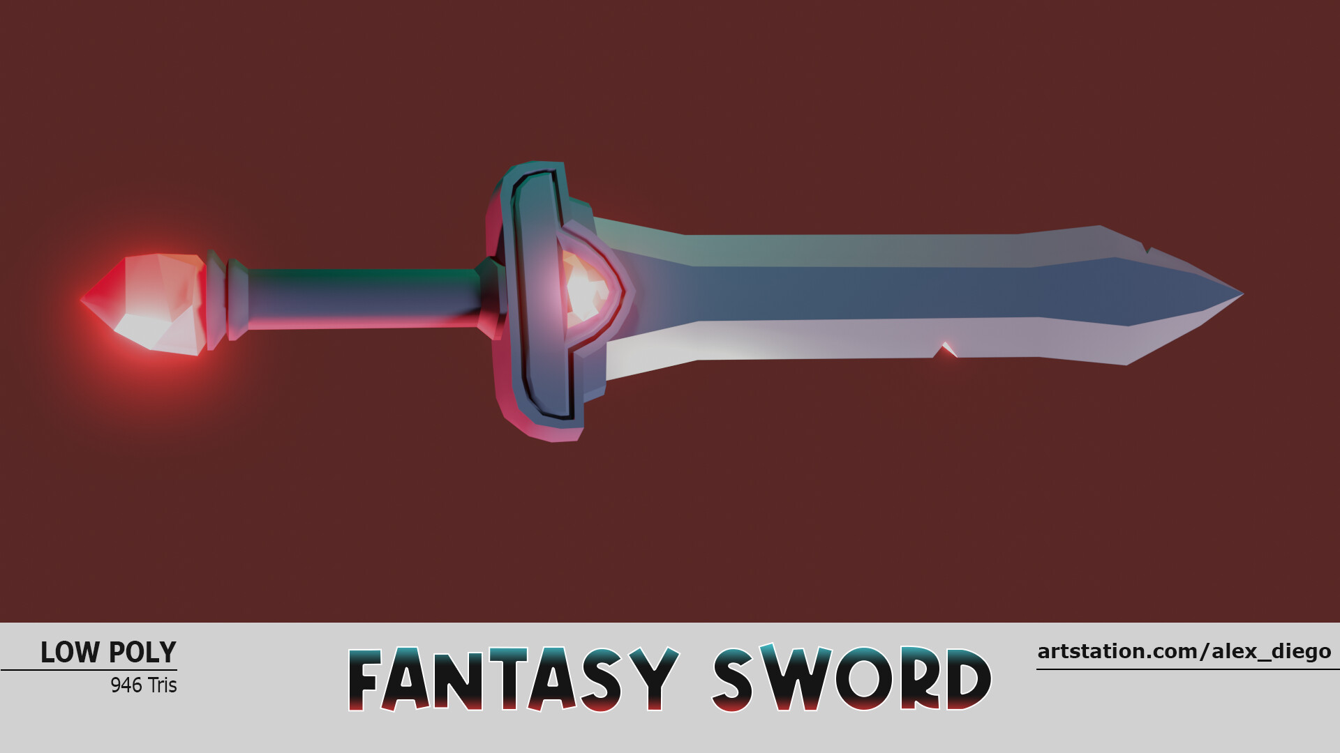 ArtStation - FANTASY SWORD - LOW POLY