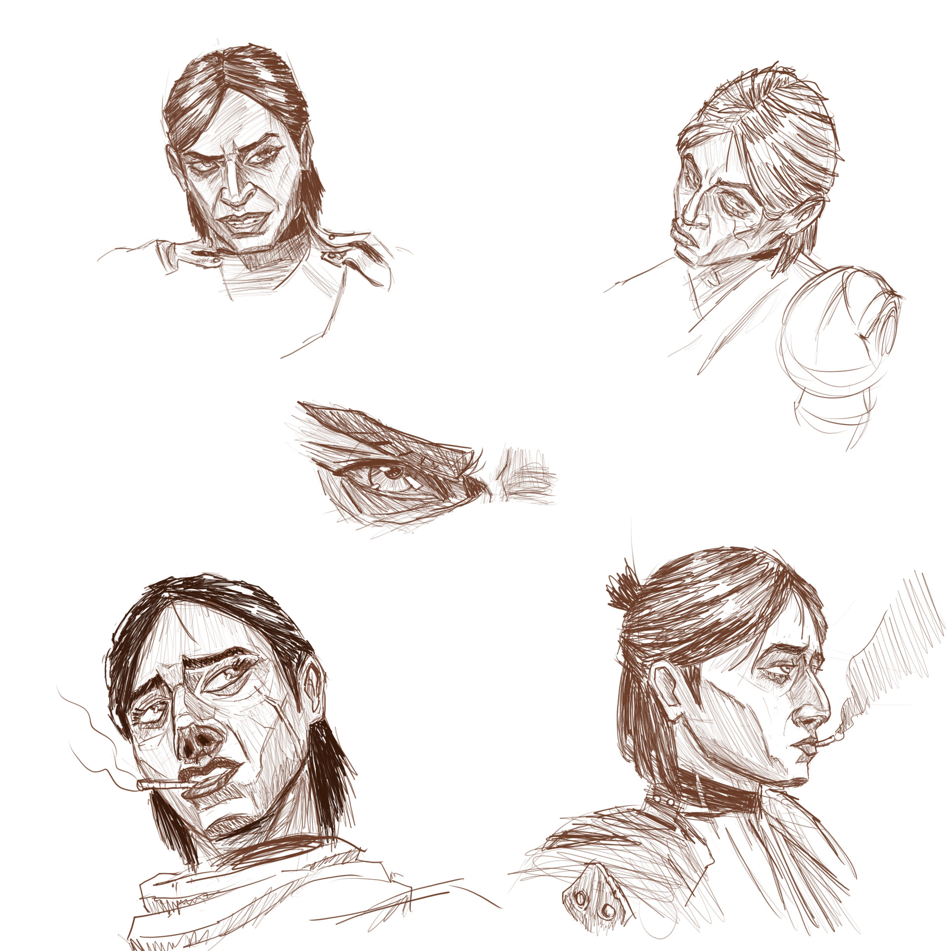 ArtStation - Arcane: Sevika Face Scribbles