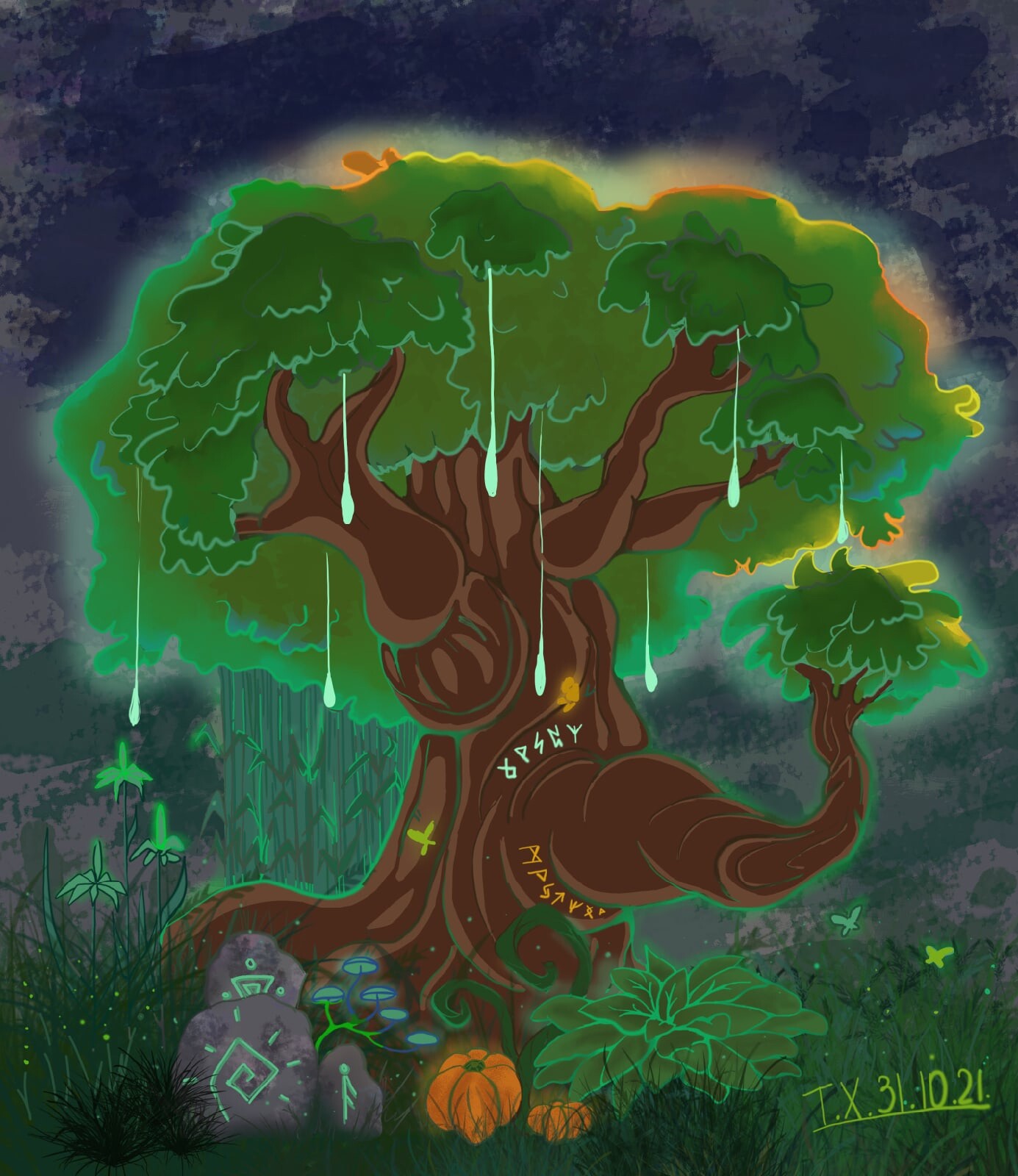 ArtStation - This is a druid tree, I created it in Photoshop, from my ...