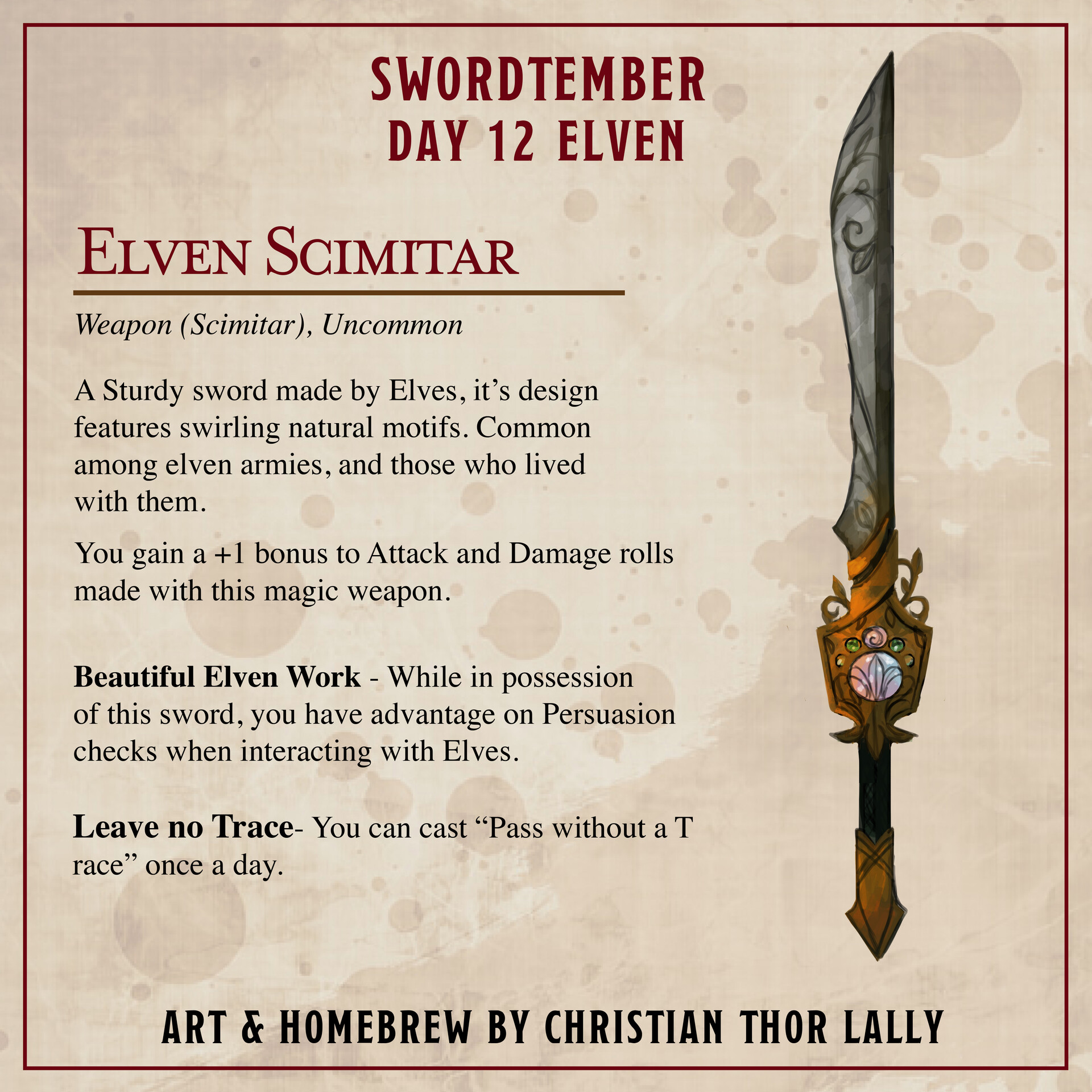 elven weapons 5e