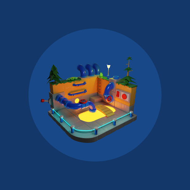 ArtStation - The steam factory.