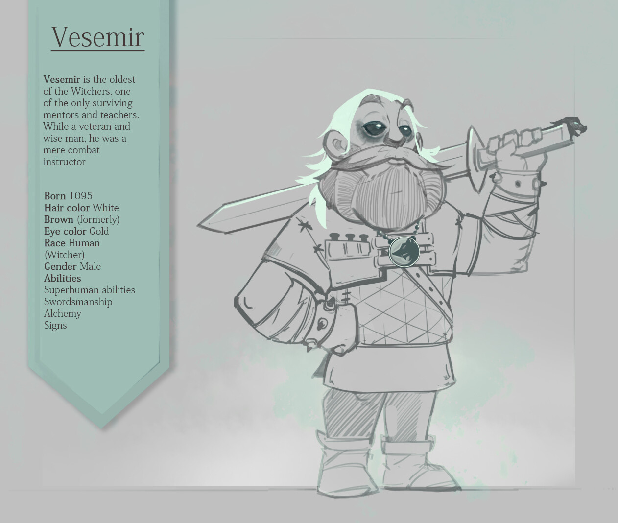 ArtStation - Vesemir (Oldest Witcher Alive)