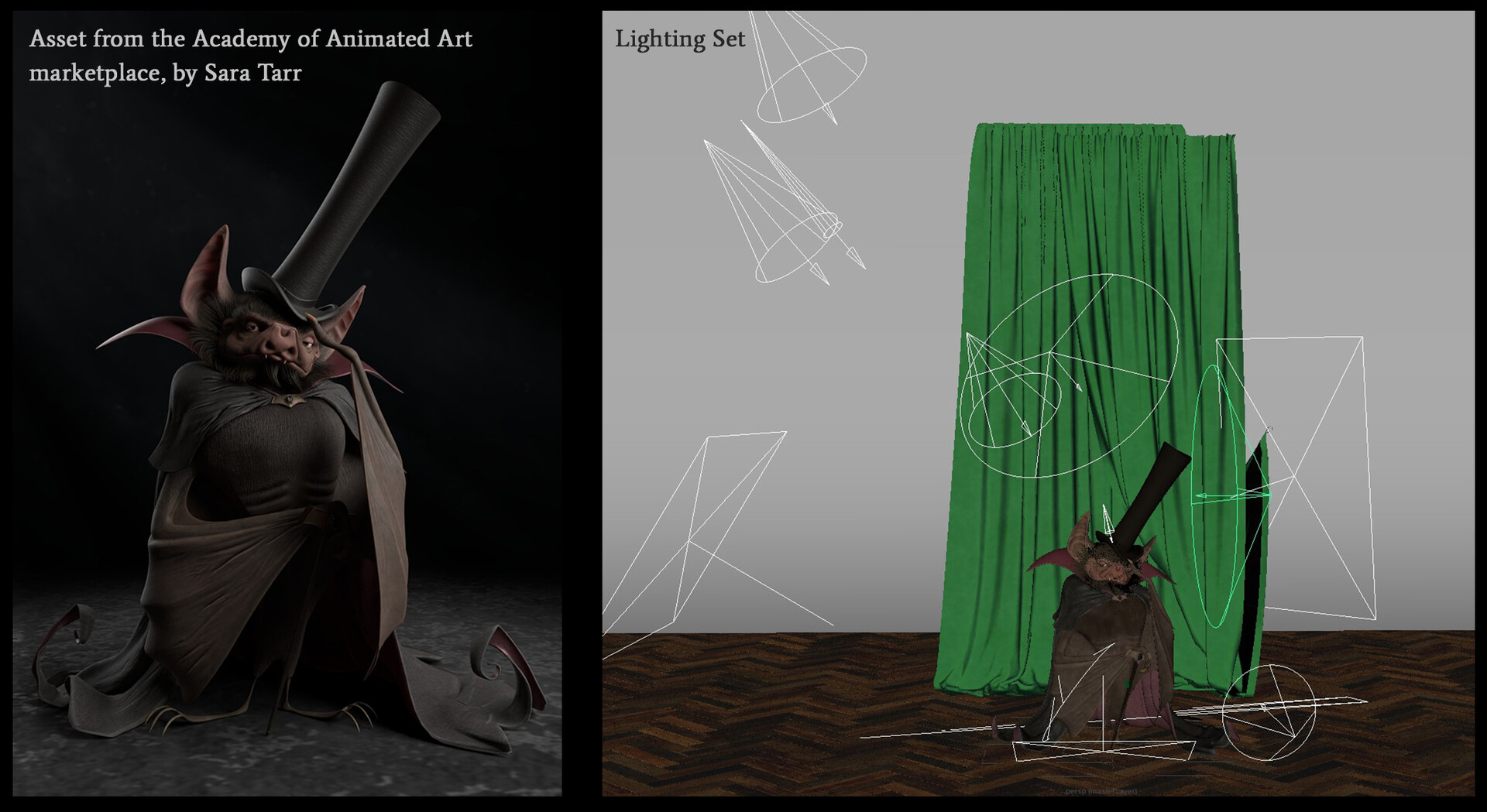 Giulia Filippini - Portrait of Sir Desmodus - Lighting