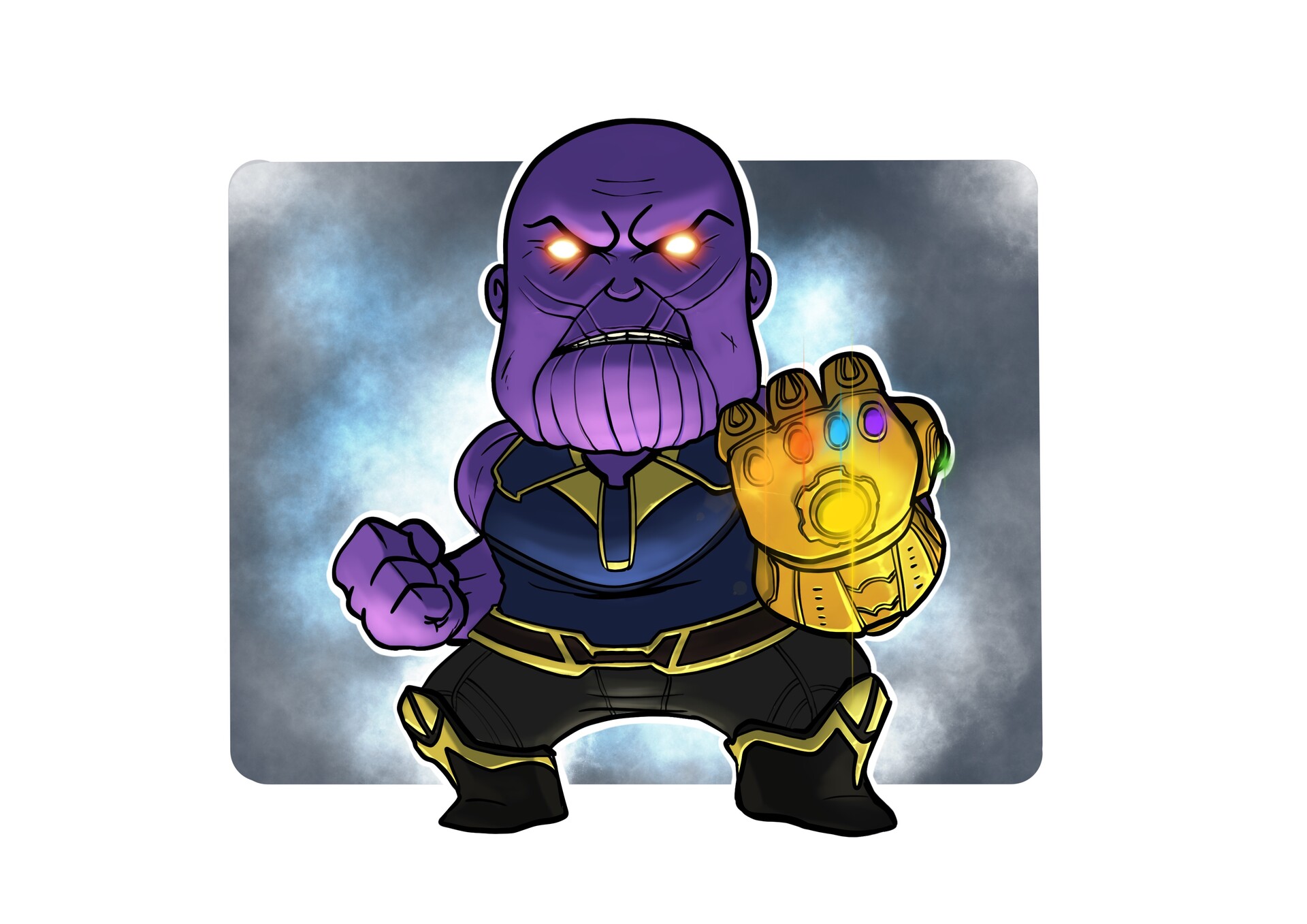 how to draw chibi thanos infinity war