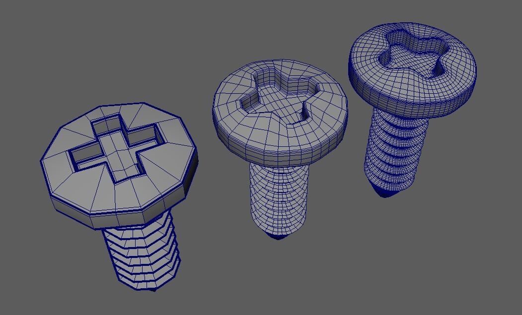 maya 3d screw