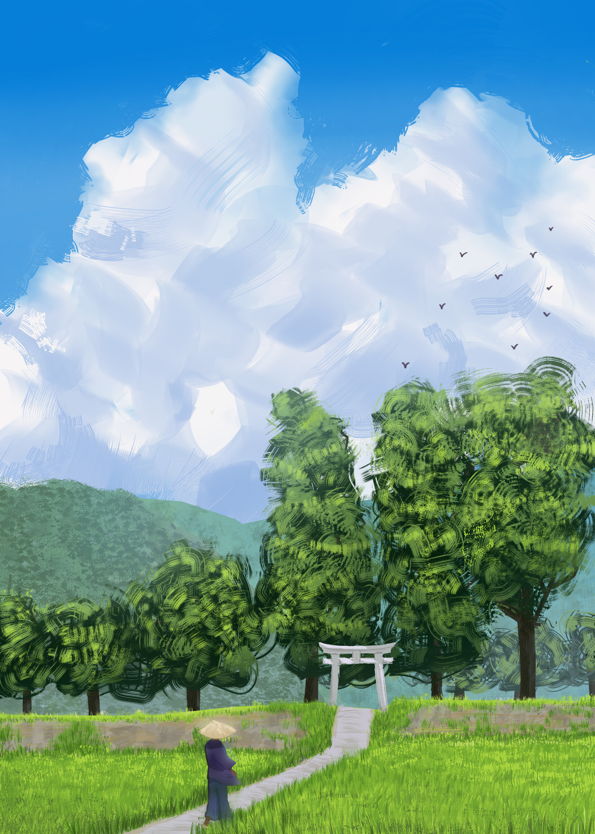 ArtStation - windy fields