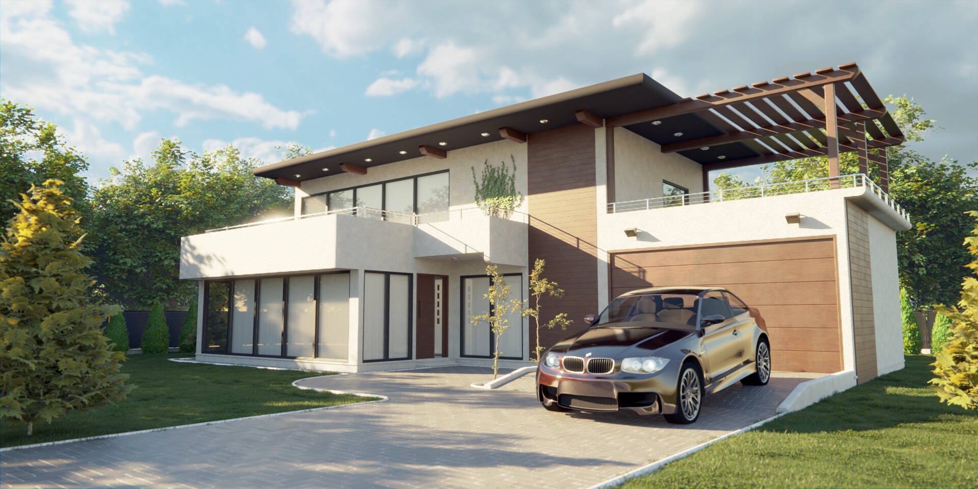 ArtStation - Scene 3D: Modern House ArchWiz