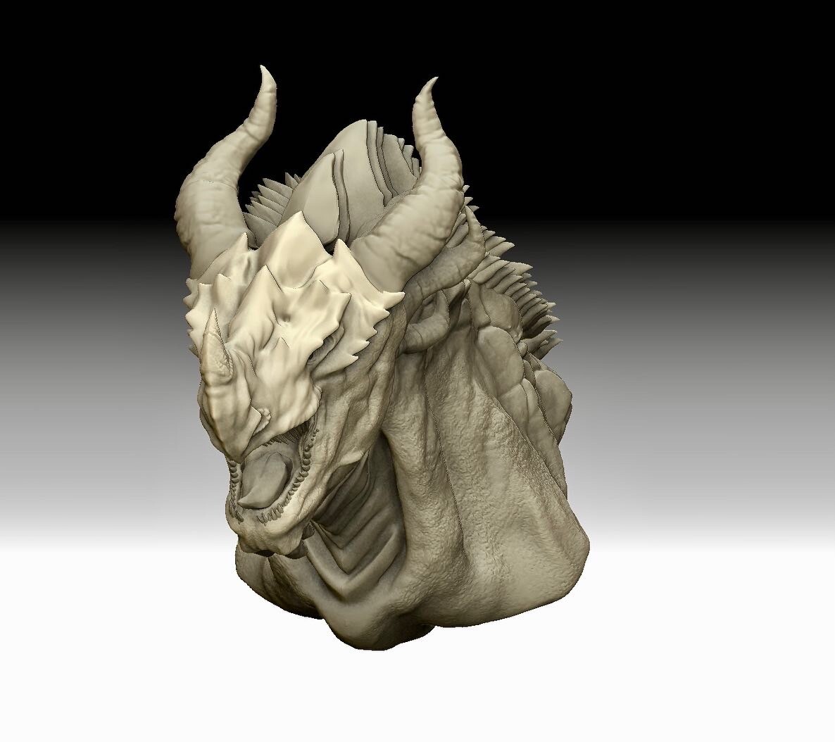 ArtStation - Dragon head concept art and modeling with z brush