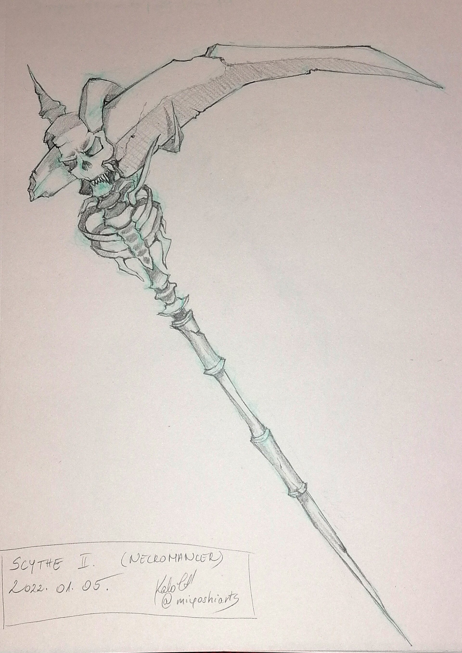 ArtStation - Necromancer Weapon design - concept art - sketching