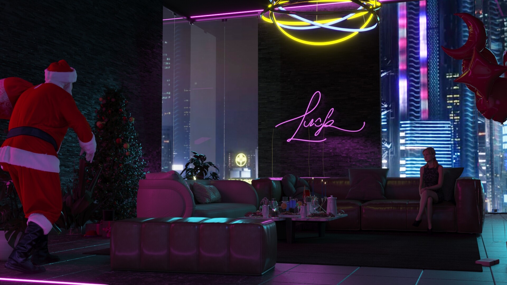 ArtStation - Cyberpunk Christmas