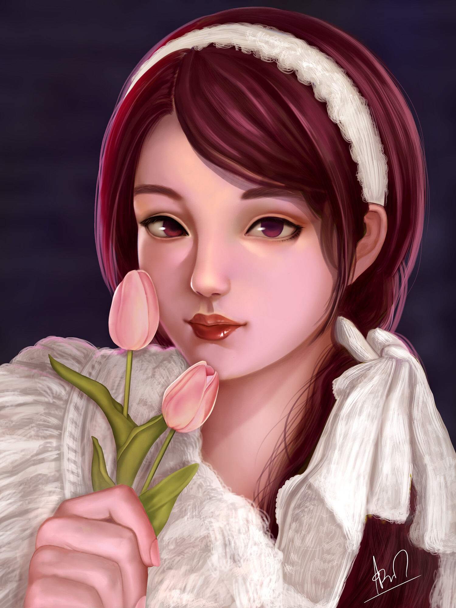 ArtStation - Tulip Girl - Portrait Painting