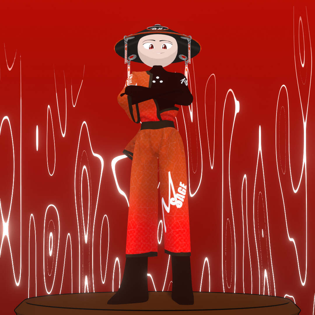 MSage - Nero - the stylized Stick Figure shinobi.