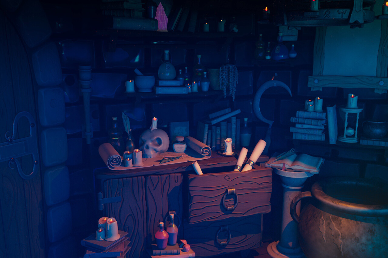 ArtStation - wizard's room