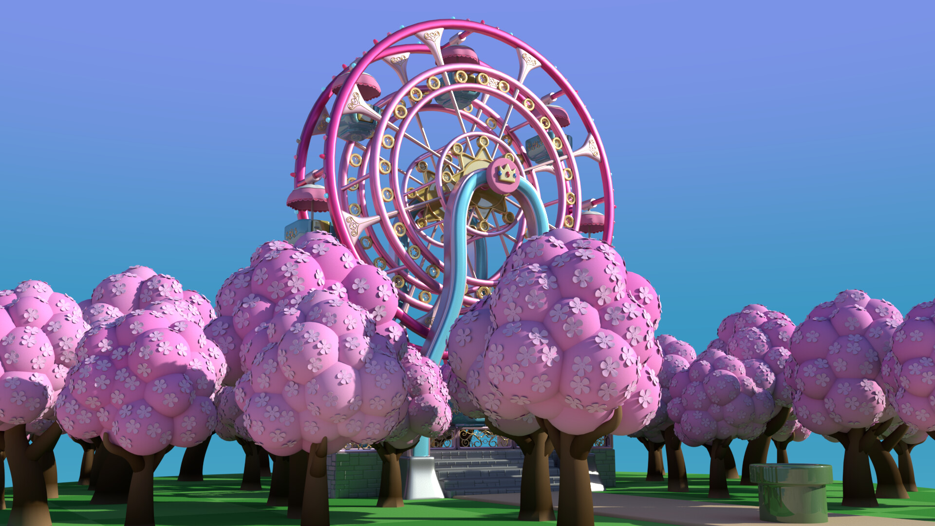 ArtStation - Princess Peach’s Royal Ferris Wheel
