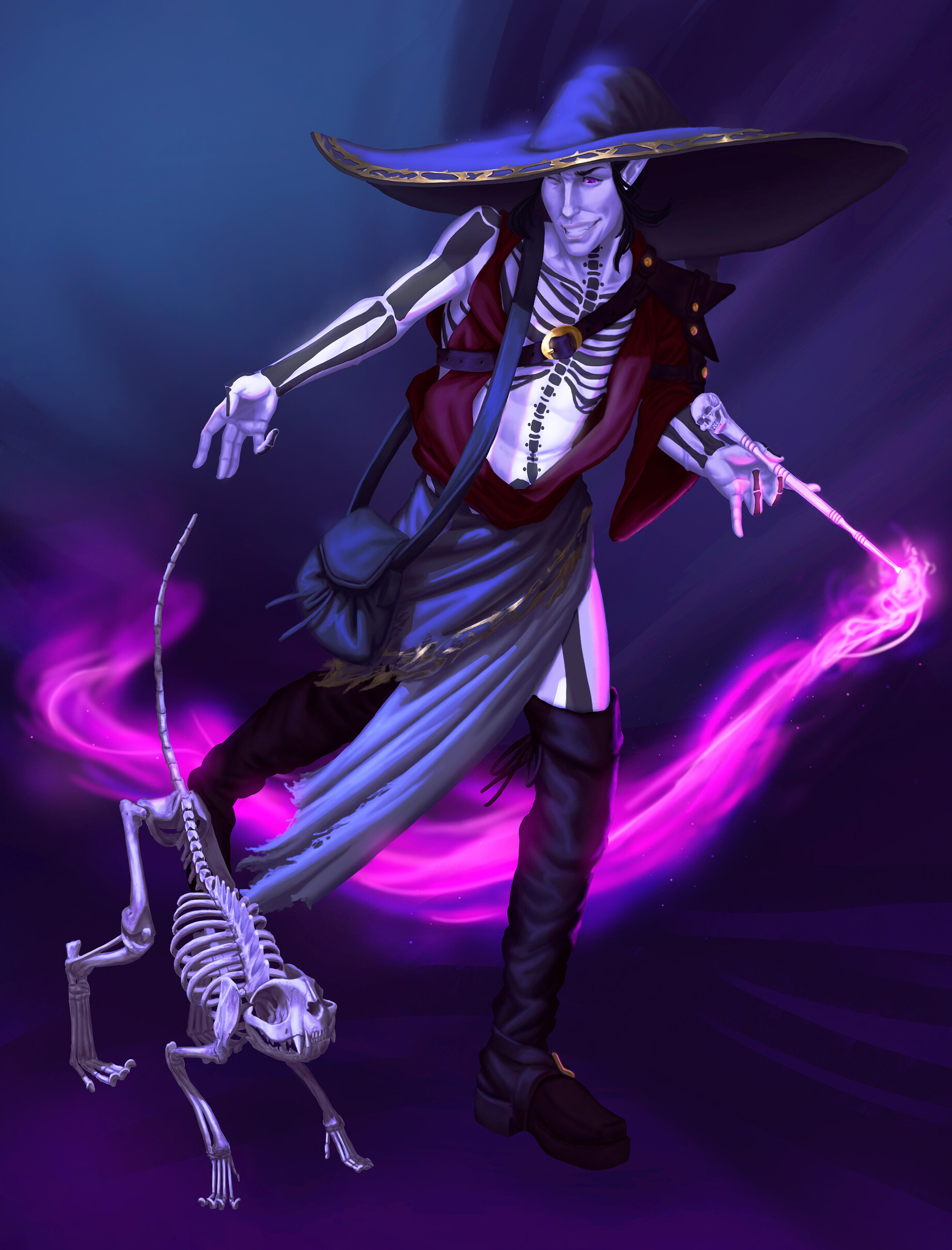 ArtStation - Aelan, the warlock necromancer and "Boopsie Bear"